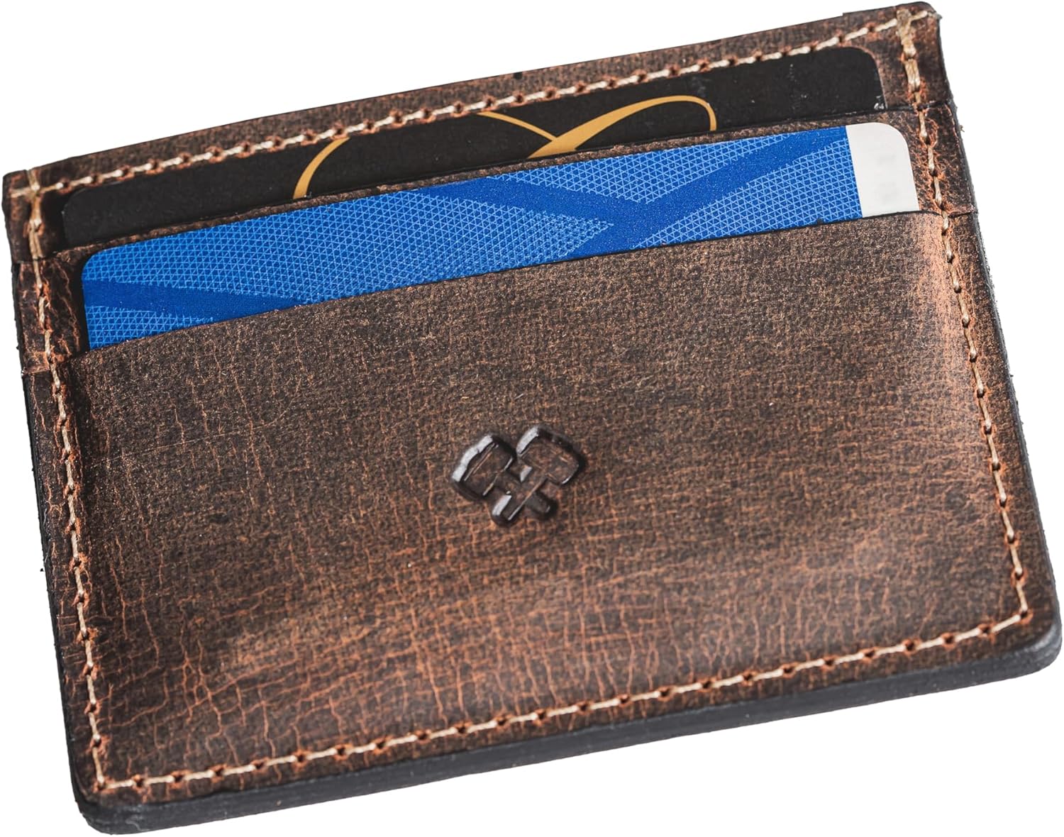 Amazon.com: Men’s Slim Leather Wallet – Minimalist Front Pocket Wallet ...