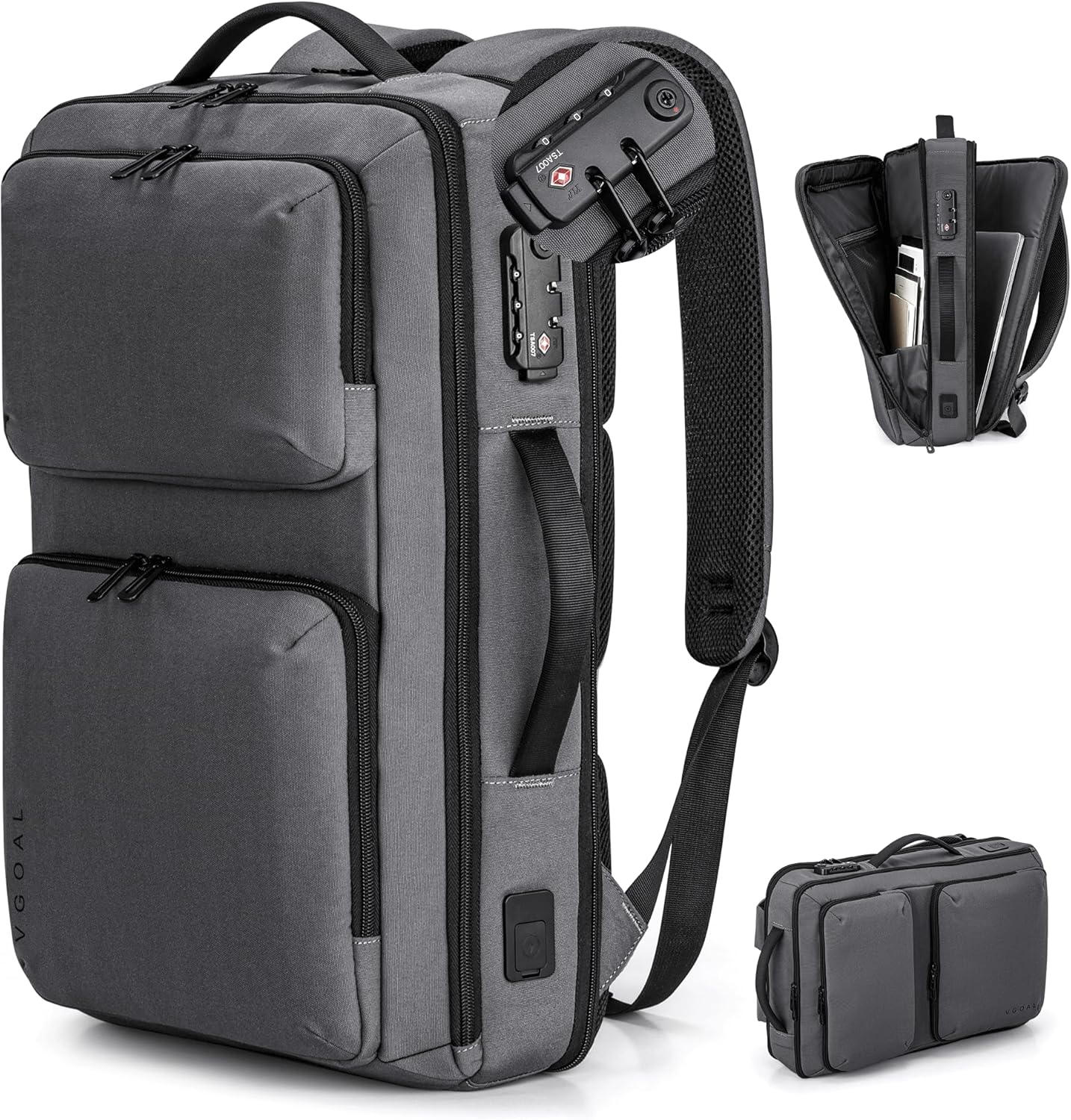 VGOAL Anti theft Laptop Backpack - Business Slim Travel Backpack With ...