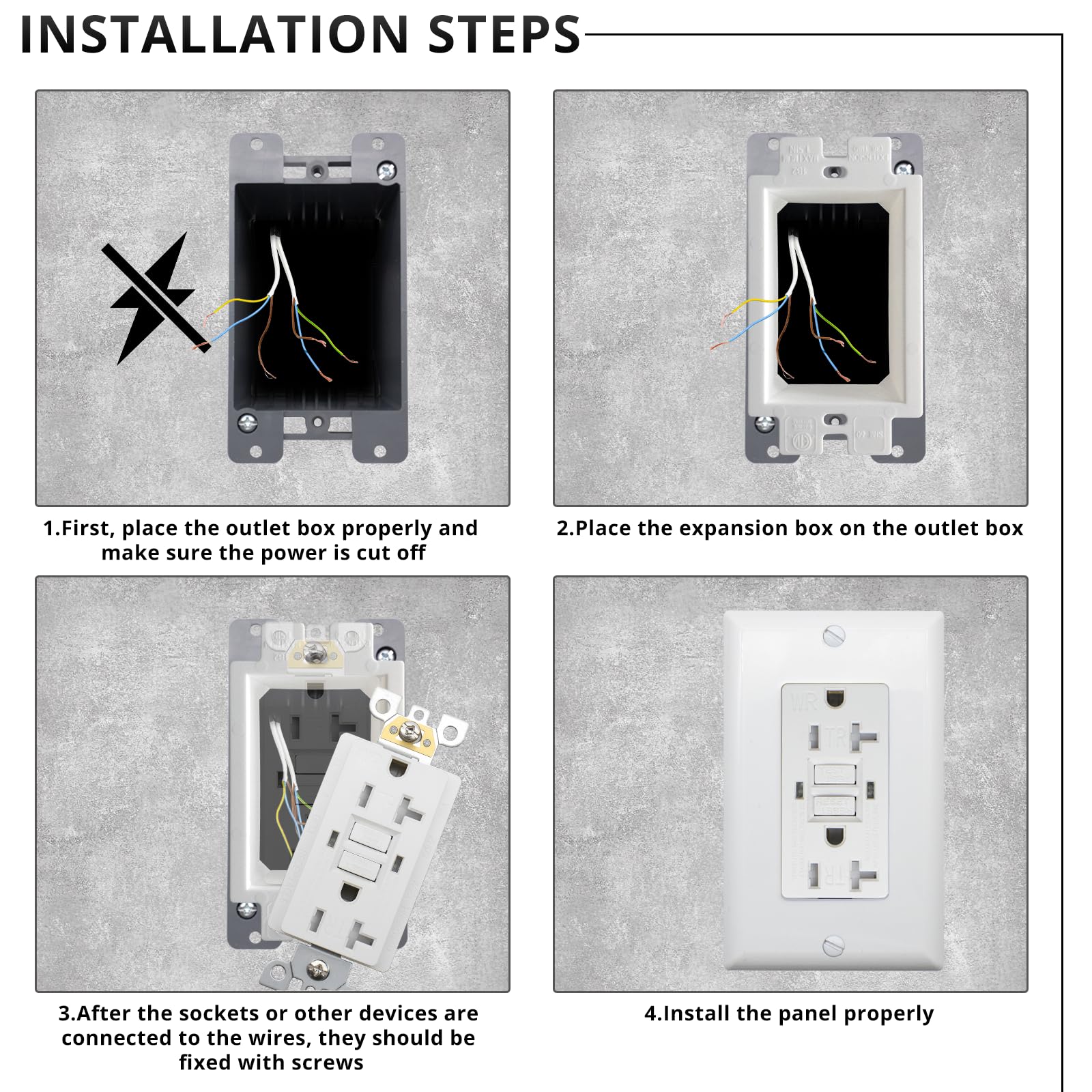 Snapklik.com : AIRTAK Outlet Box Extender 2-Gang, Non-Metallic ...