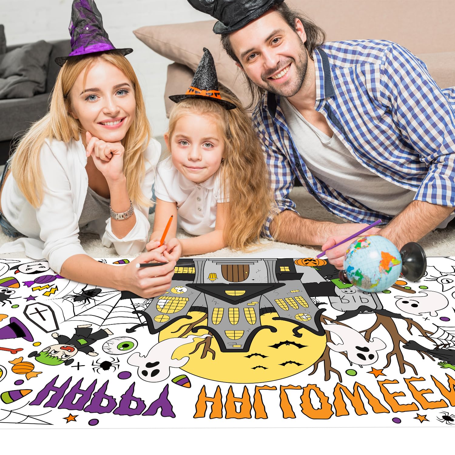 Snapklik.com : Dvbonike Giant Halloween Coloring Poster Jumbo Happy ...
