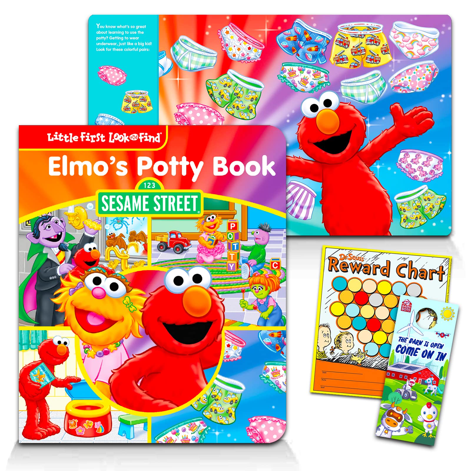 Buy Sesame Street Elmo's Potty Activity Puzzle Book Bundle ~ Elmo Books ...
