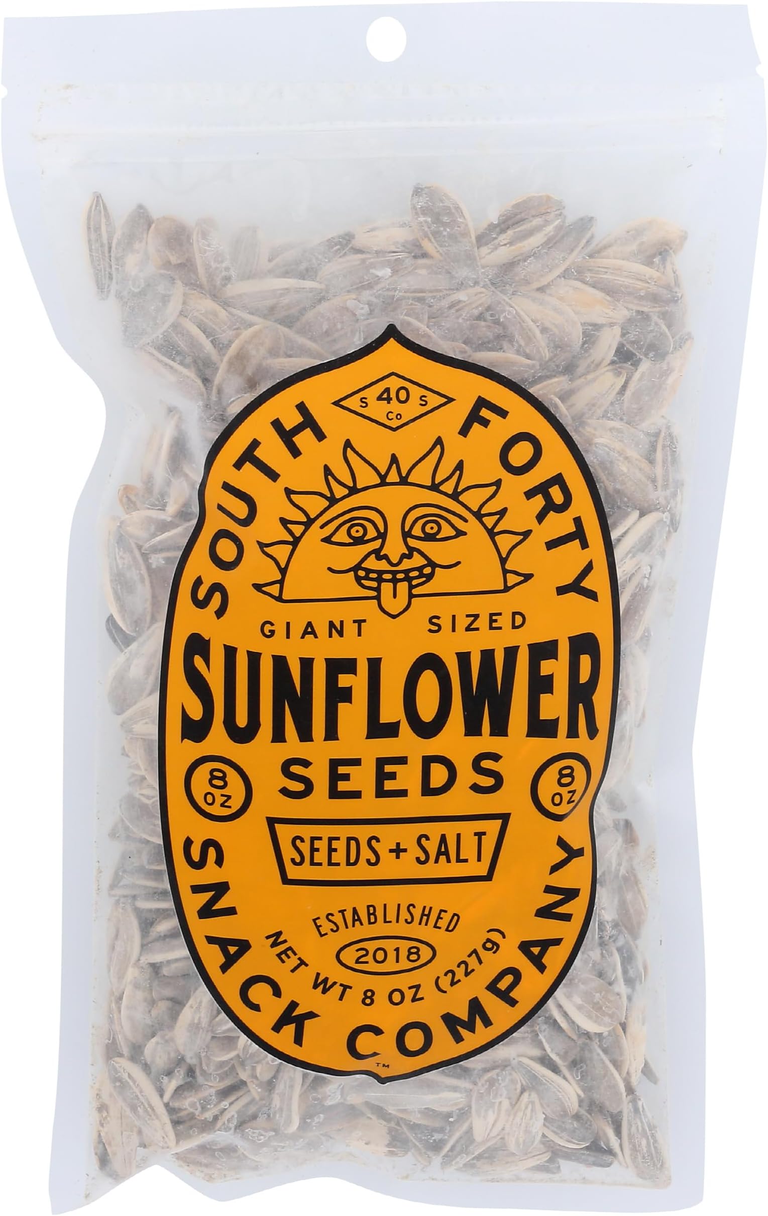 Amazon.com : SOUTH 40 SNACKS Giant Sunflower Seeds with Salt, 8 OZ ...