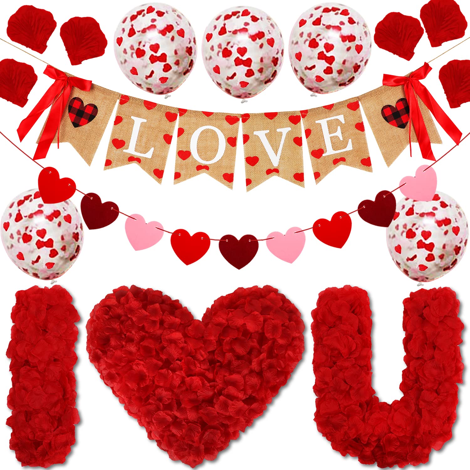 Rose And Heart With Banner