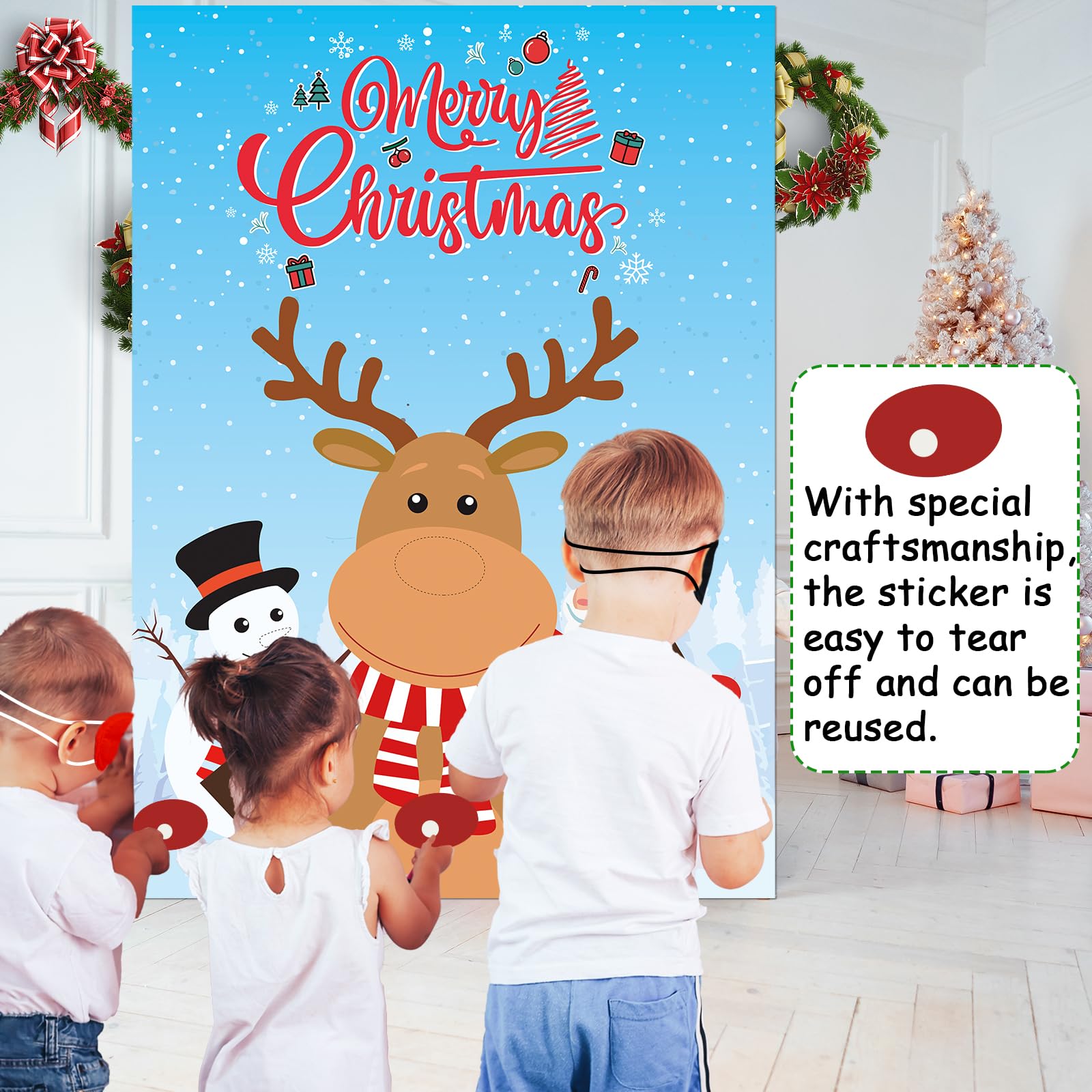 Snapklik.com : Christmas Games, Pin The Nose On The Rudolph, Christmas ...