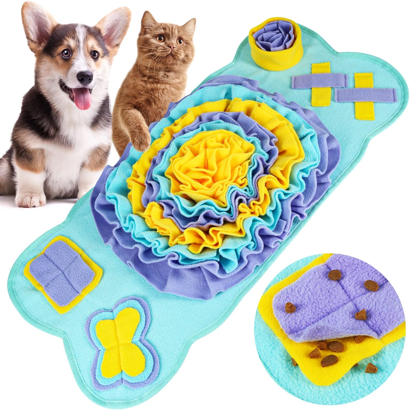 Amazon.com: Vivifying Snuffle Mat for Dogs, Soft Fleece Sniff Mat for ...
