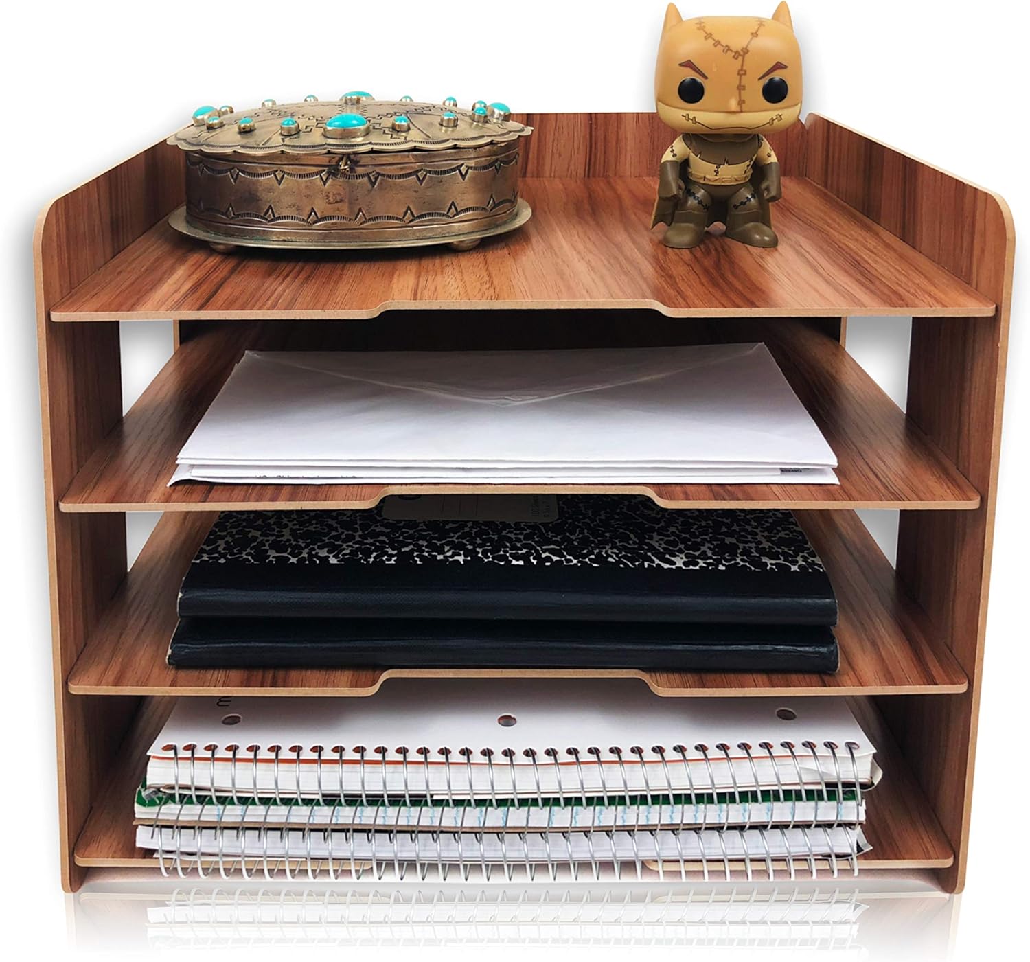 Amazon.com : Organize Fun 4-Tier Desk Organizer, Document Tray, File ...