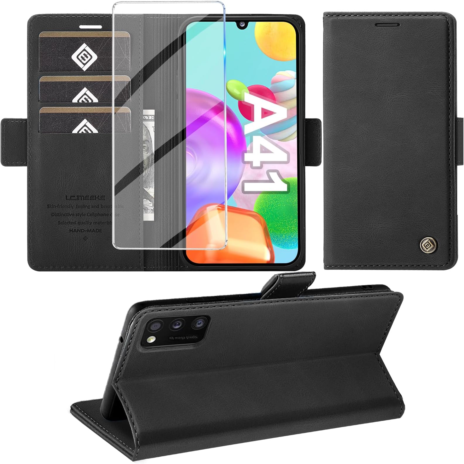 Giyer Handyhülle für Samsung Galaxy A41 Hülle mit Displayschutzfolie ...