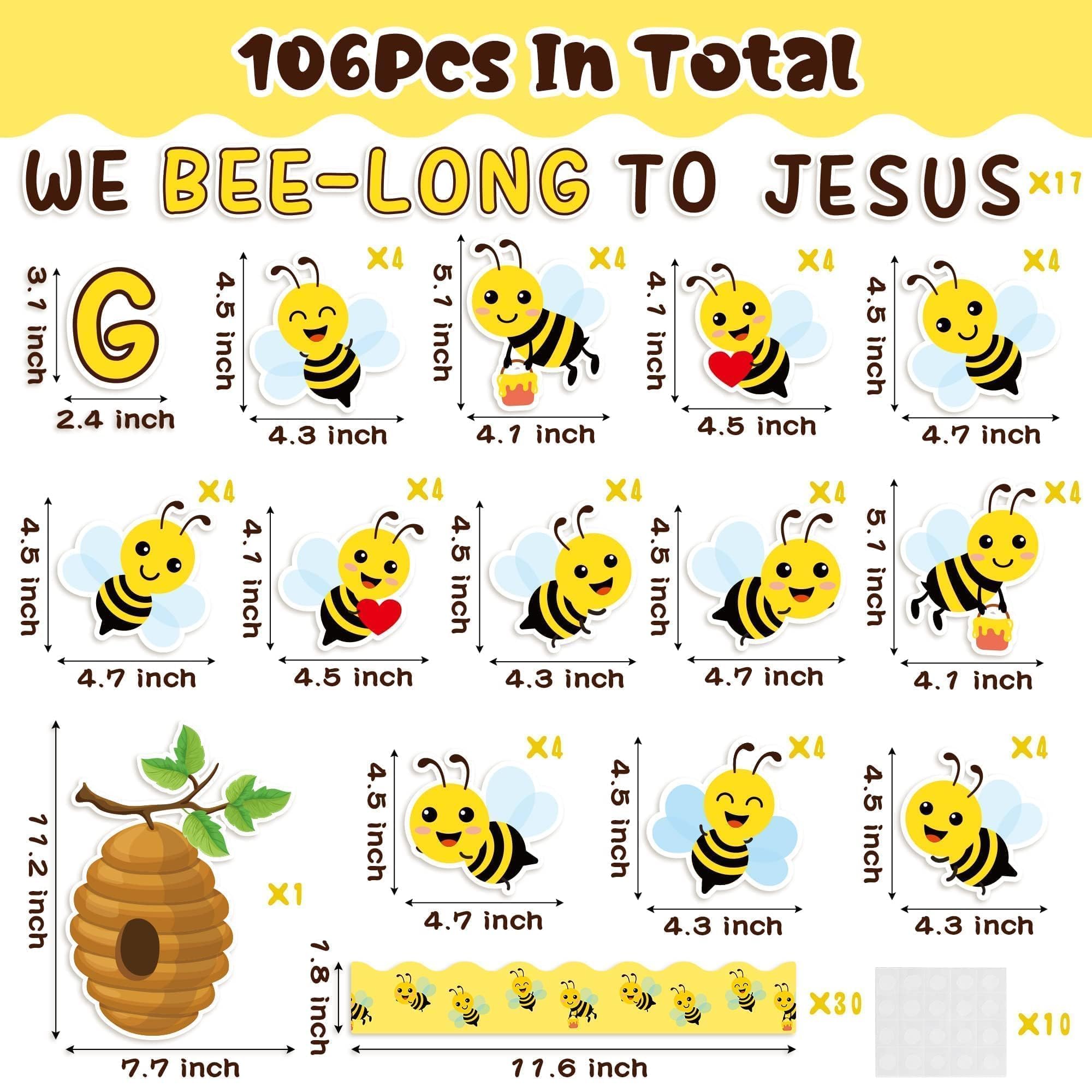 Snapklik.com : AsodSway Bee Bulletin Board Decorations - 106Pcs 100th ...