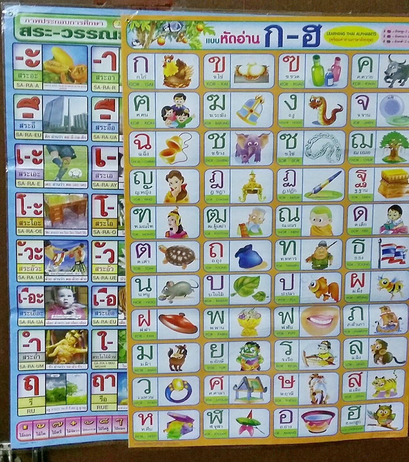 Amazon.com: Learning Thai Language Alphabets & Vowel and Tonal Mark ...