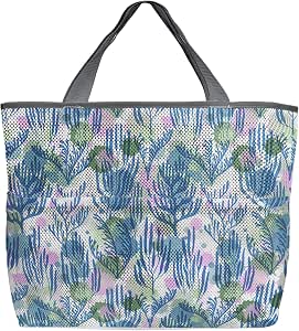 Amazon.com | Mesh Beach Bag Oversized Tote Bags Seaweed Coral Seamless ...