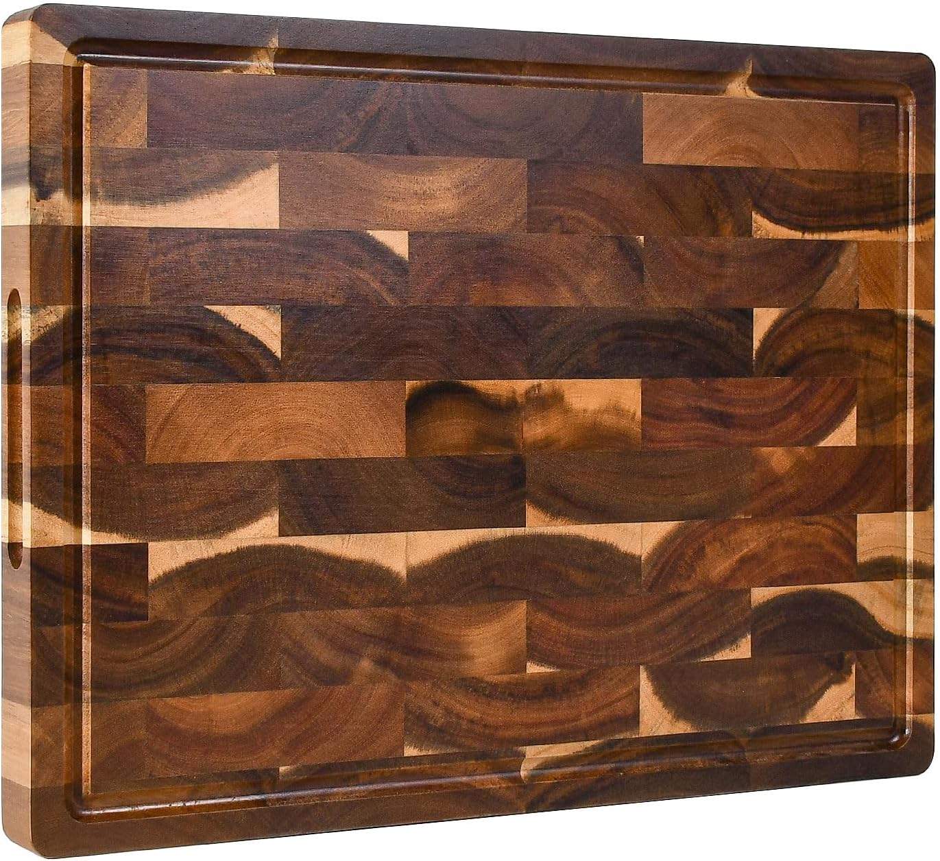 Amazon.com: End Grain Cutting Board Acacia Wood Chopping Block 16x12x1 ...