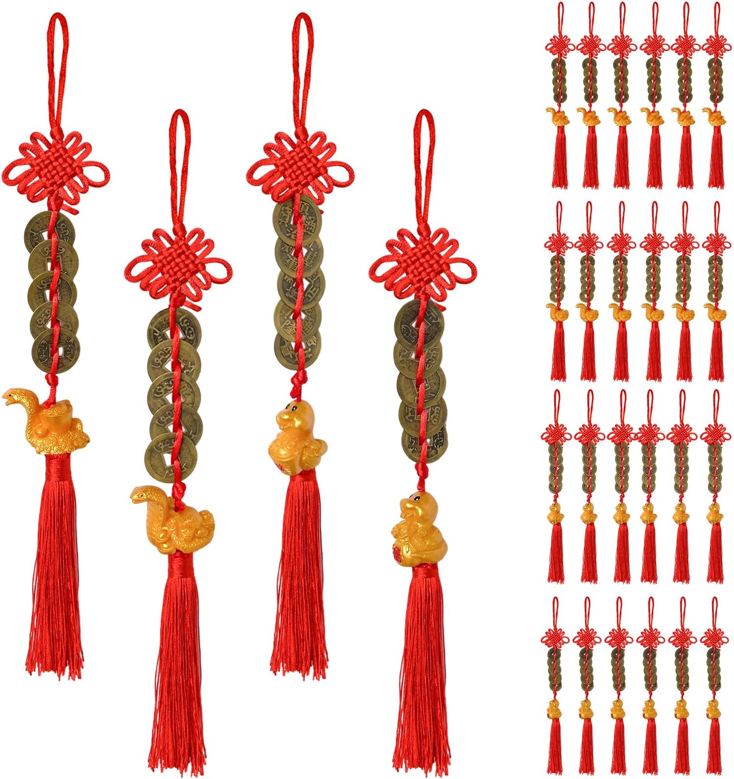 Amazon.com: Stranthother 24PCS Chinese Feng Shui Coins Hanging ...