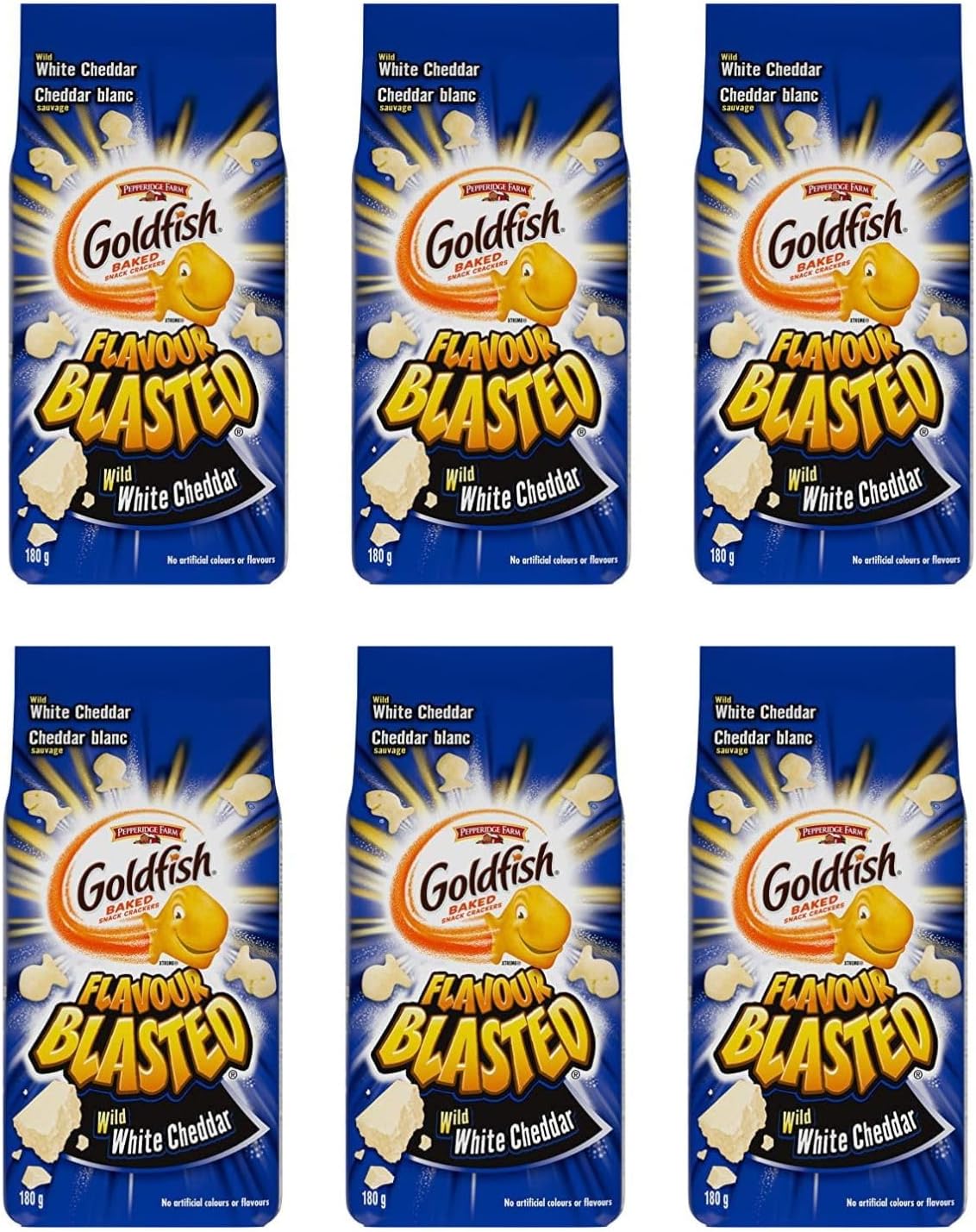 Amazon.com: Goldfish Flavour Blasted Wild White Cheddar Crackers, 180g ...