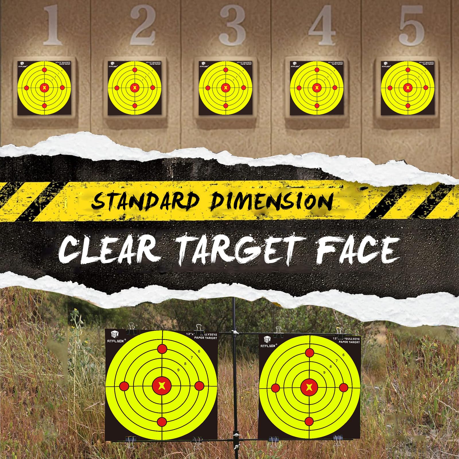 Snapklik.com : Atflbox Bullseye Paper Shooting Target For The Range ...