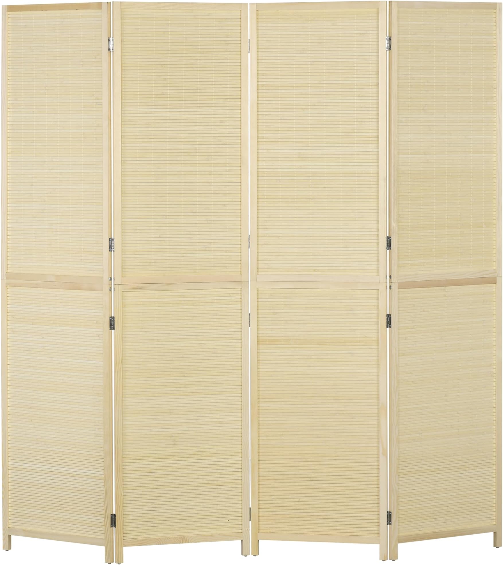 HOMCOM Paravent en Bois 4 Panneaux 160 x 170 cm séparateur de pièce ...