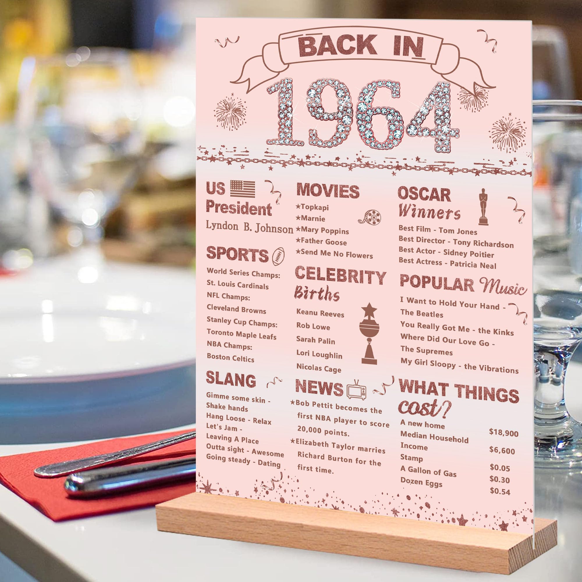 Snapklik.com : DARUNAXY Rose Gold 61st Birthday Party Decorations ...