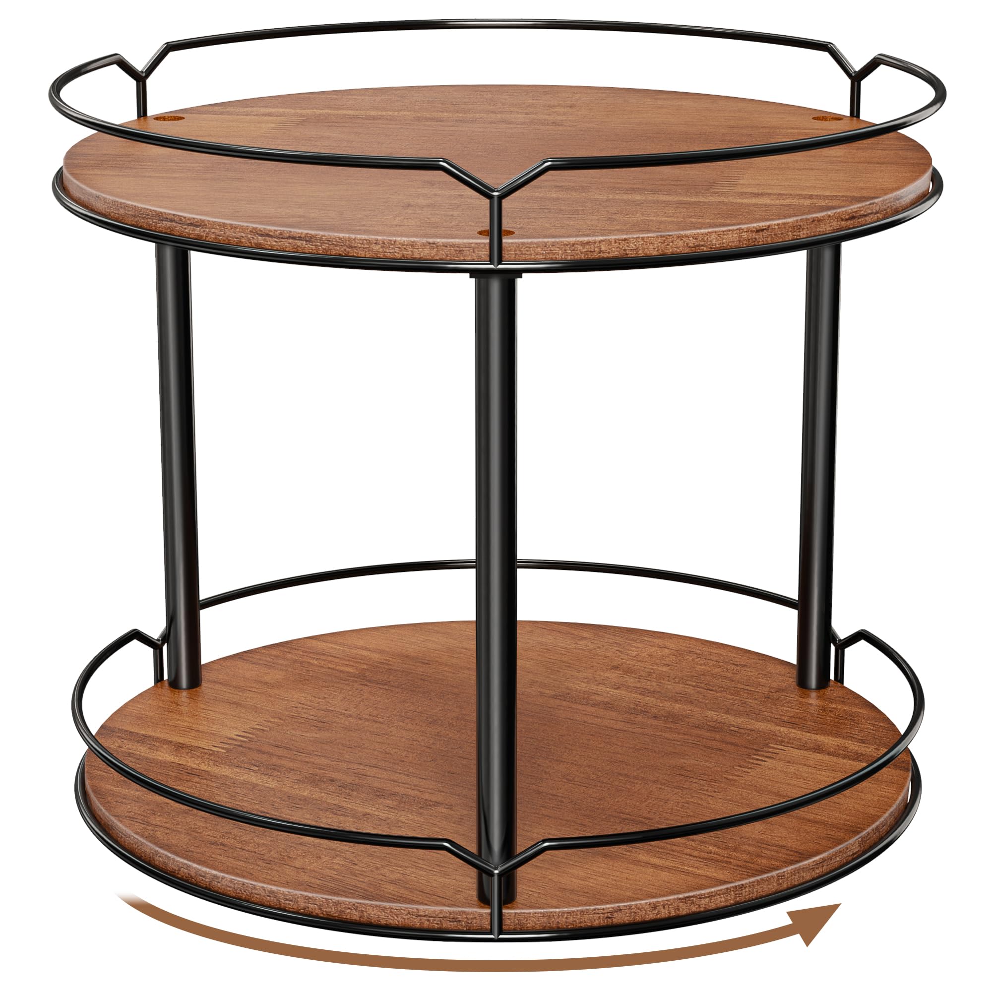 Amazon.com - MUTUALUS Lazy Susan Organizer 2 Tier - 12.4" Turntable Spice Rack for Table Top ...