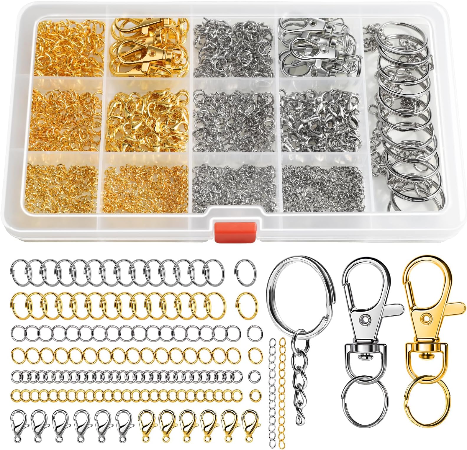 Amazon.com: LEOBRO Jump Rings, 968pcs Jewelry Making Supplies, Jump ...