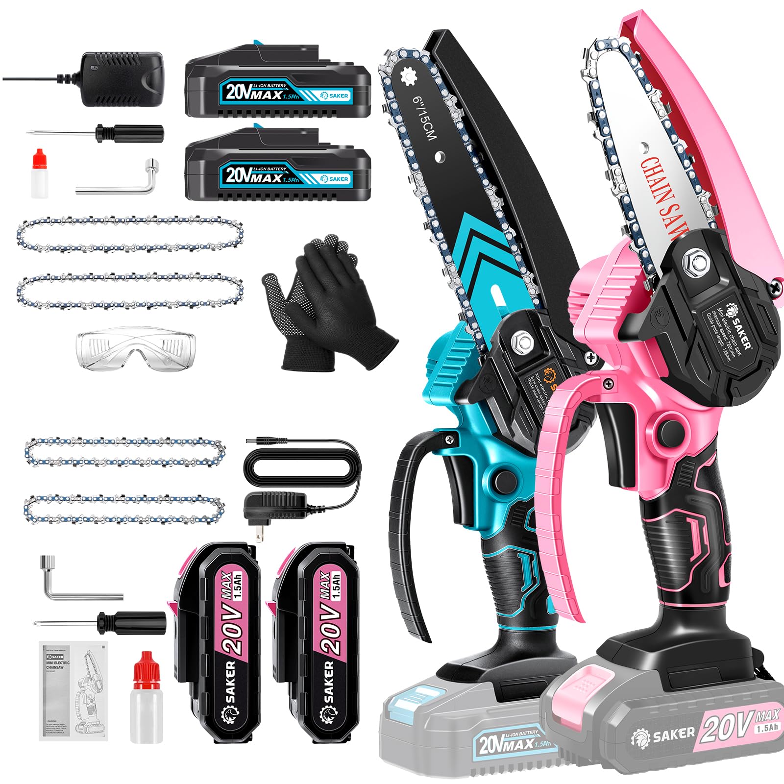 Amazon.com: Saker Mini Chainsaw,6 Inch Portable Electric Chainsaw ...