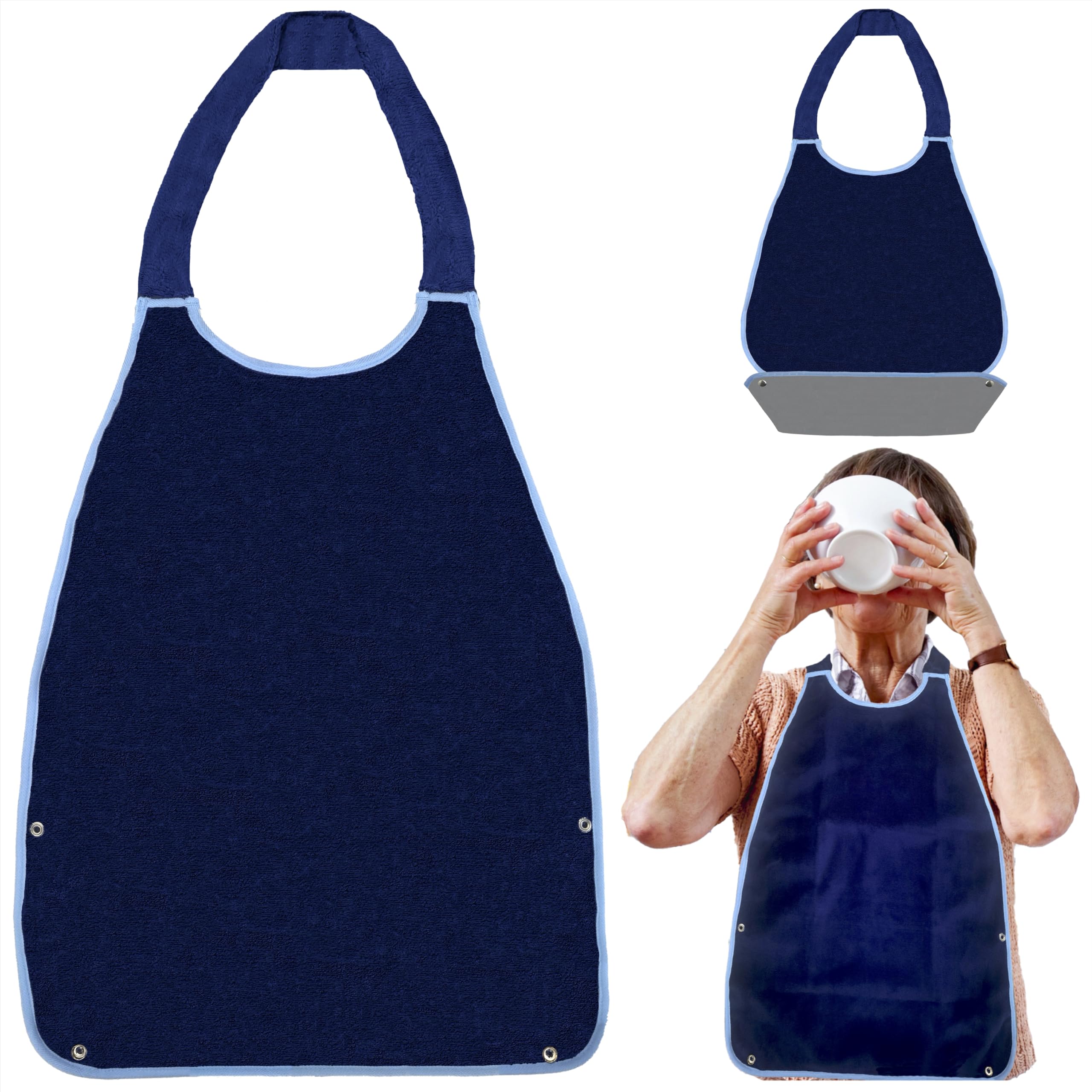 Amazon.com : WISE BIBS Adult Bibs for Men and Women - 17”x30” Washable ...