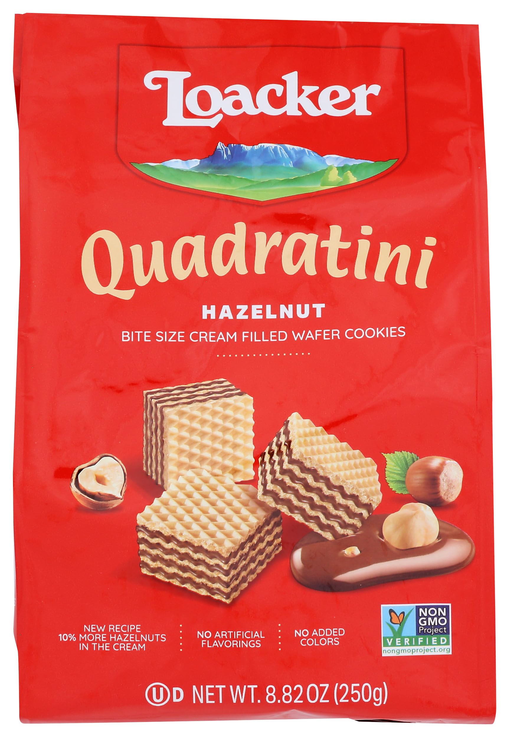 Amazon.com: Loacker Quadratini Hazelnut Wafer Cookies - 30% Less Sugar ...
