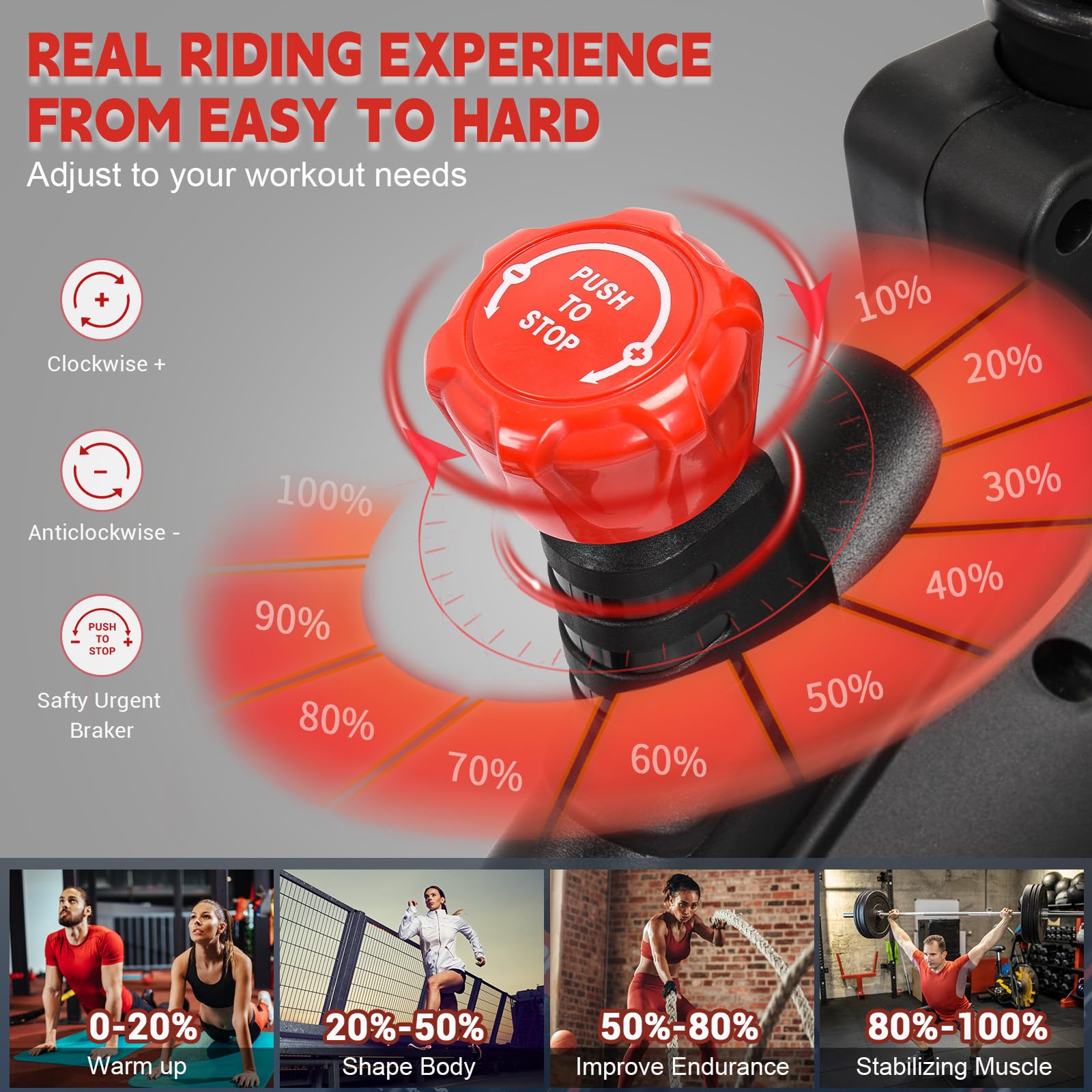 Exercise Bike, Stationary Bikes for Home with 330lbs Weight Capacity ...