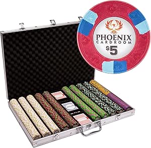 Amazon.com: BBG 1000 Phoenix Card Room Design 10gm Full Clay Premium ...