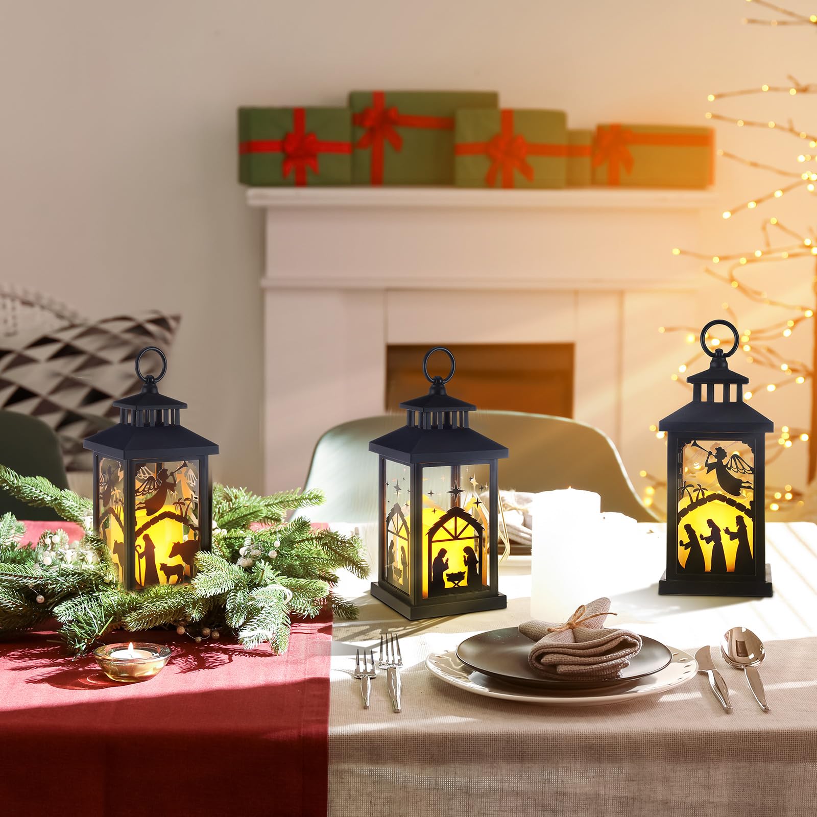 3 Pc Outdoor Christmas Candles
