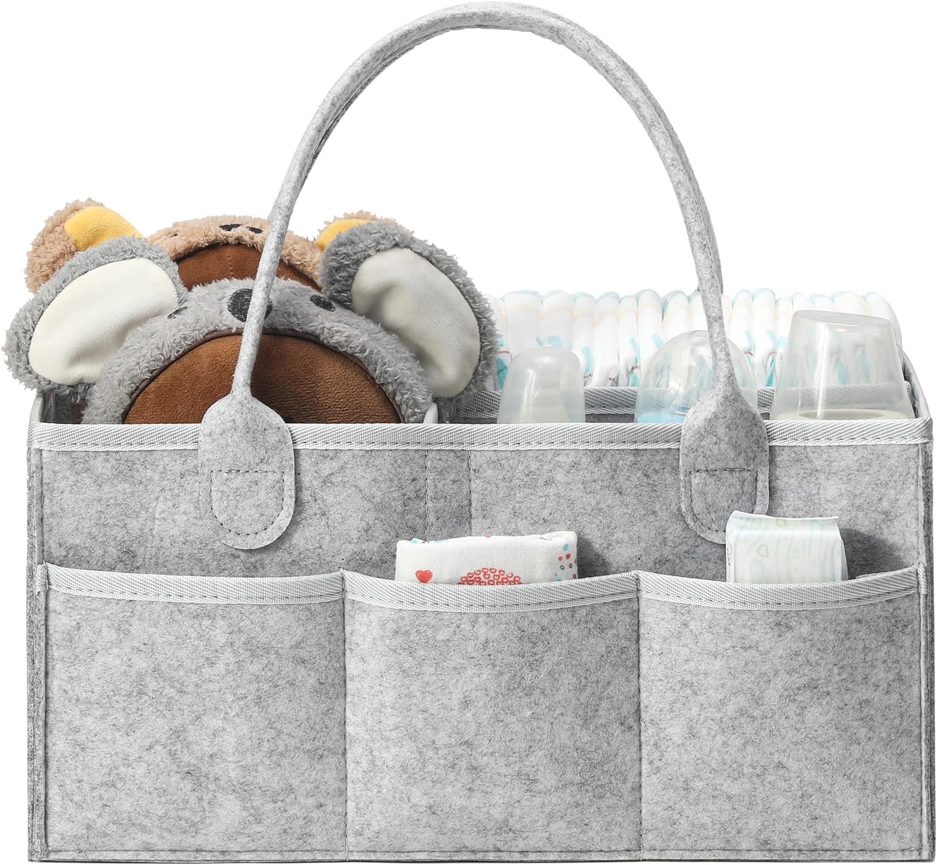 Parker Baby Co. Diaper Caddy - Nursery Storage Bin and Car Organizer ...