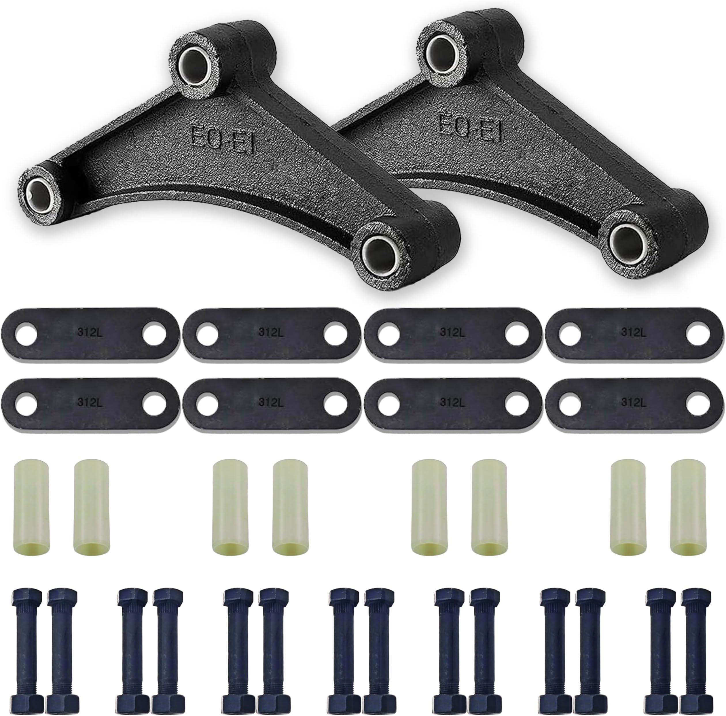 Amazon.com: Trailer Shackle Kit, 2 Pack Tandem Trailer Axle Shackle Kit ...