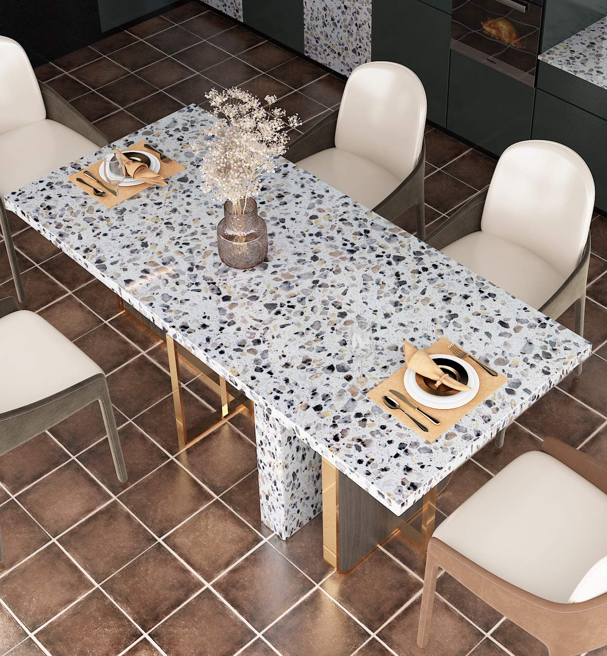 LaCheery 24"x160" Marble Contact Paper for Countertops Waterproof Self ...