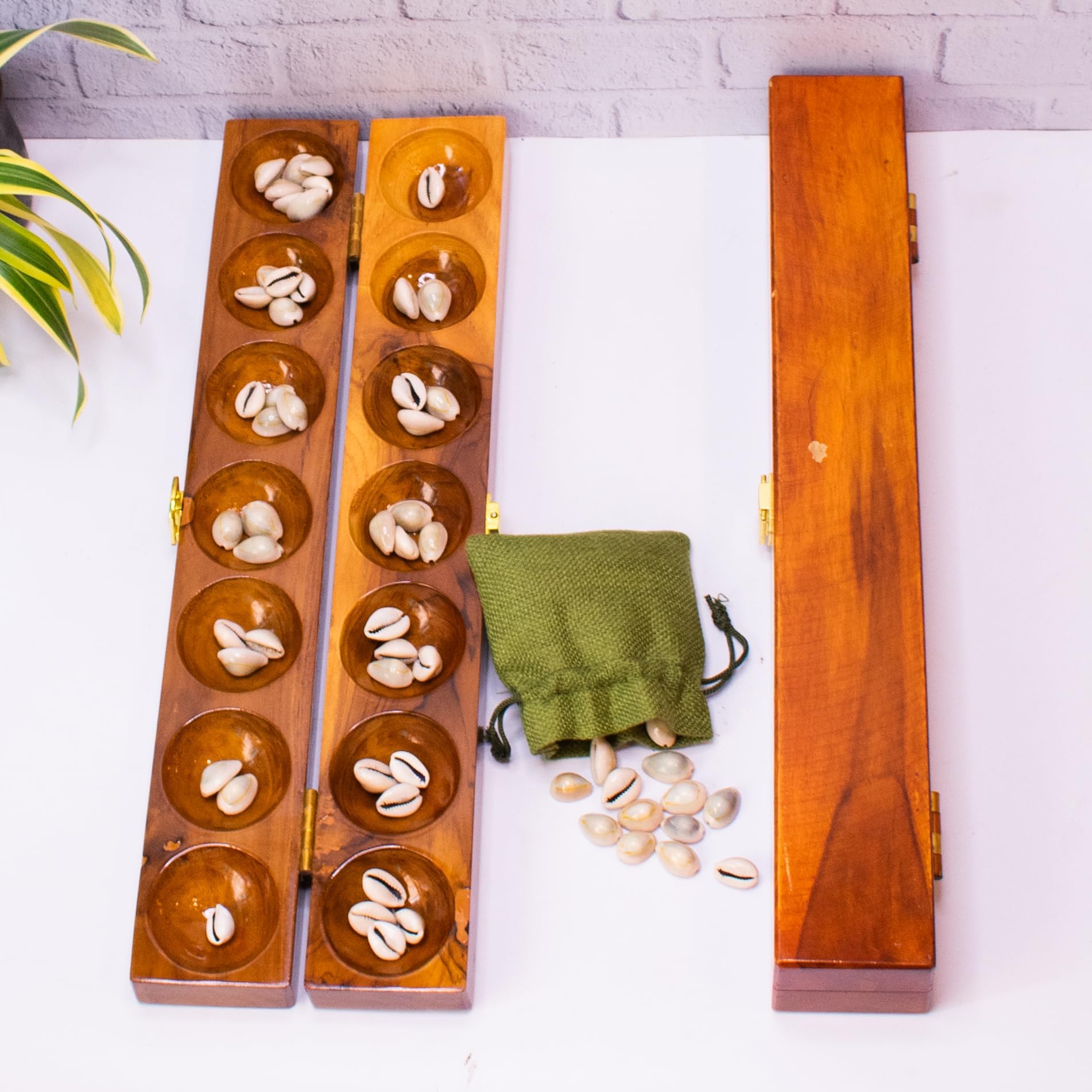 Buy Pallanguzhi Traditional Ancient Indian Board Game with Sozhi Online ...