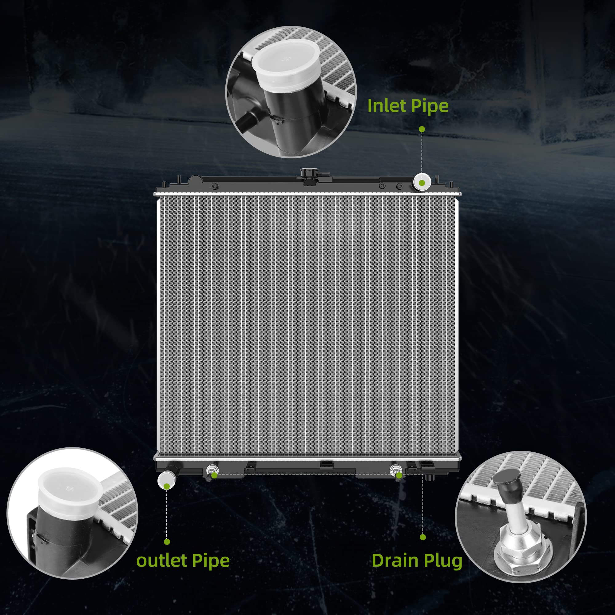 Aluminum Auto/ Car Radiator For Nissan Frontier/Xterra/Pathfinder (05-06) Dpi: 2807 OEM: 21460 ...