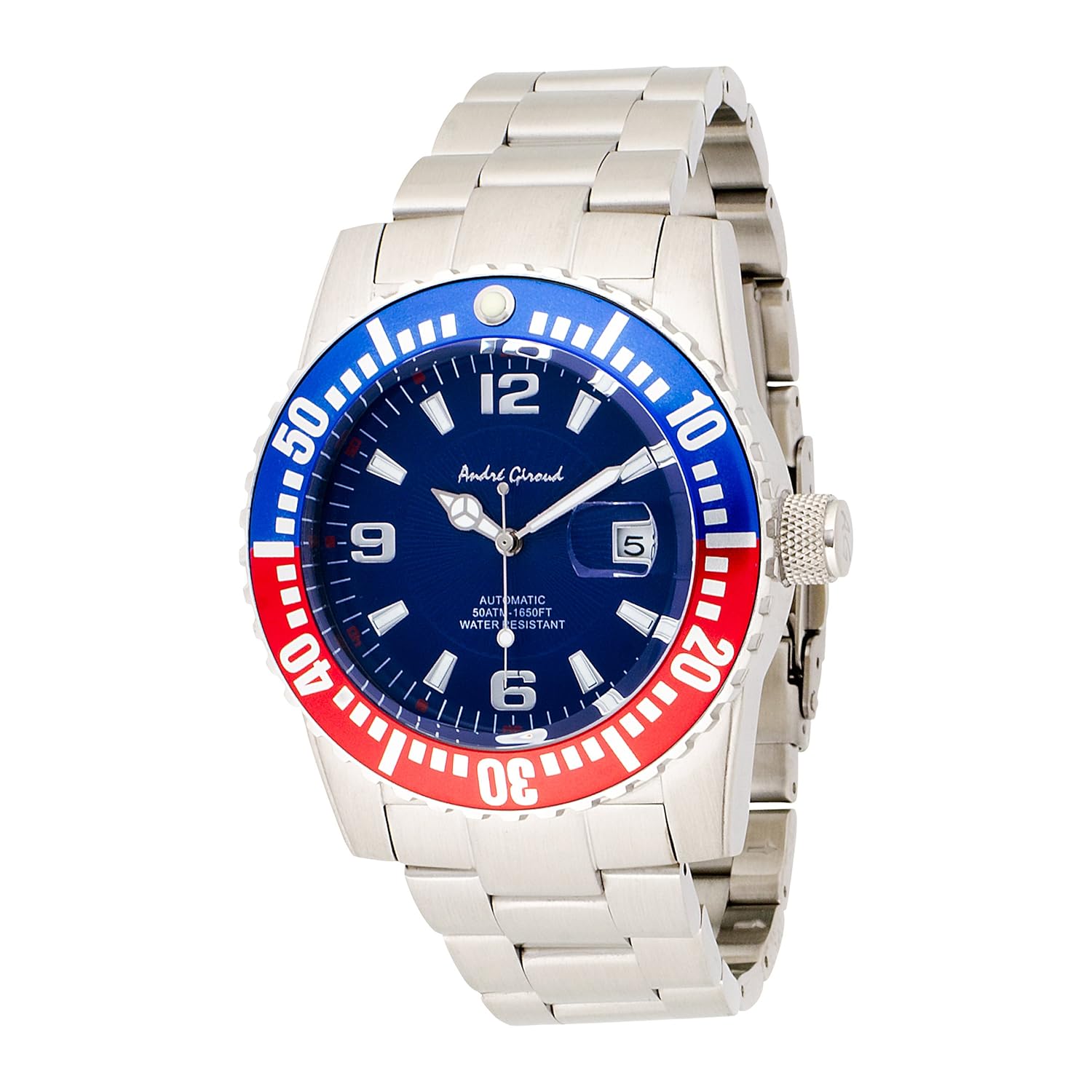 Andre Giroud Men's AG305131RDBL Stainless Steel Automatic Watch ...