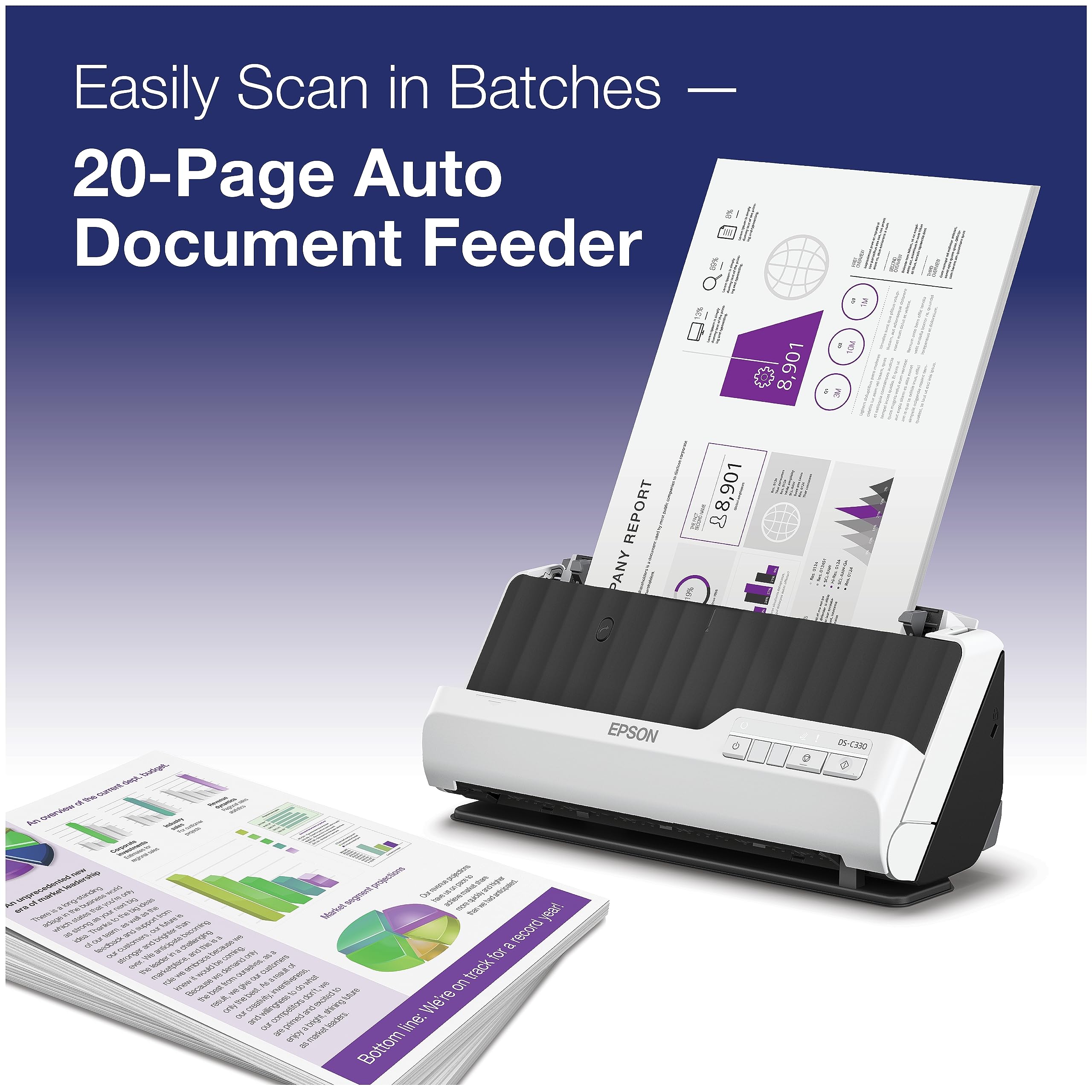 Snapklik.com : Epson DS-C330 Duplex Compact Desktop Document Scanner