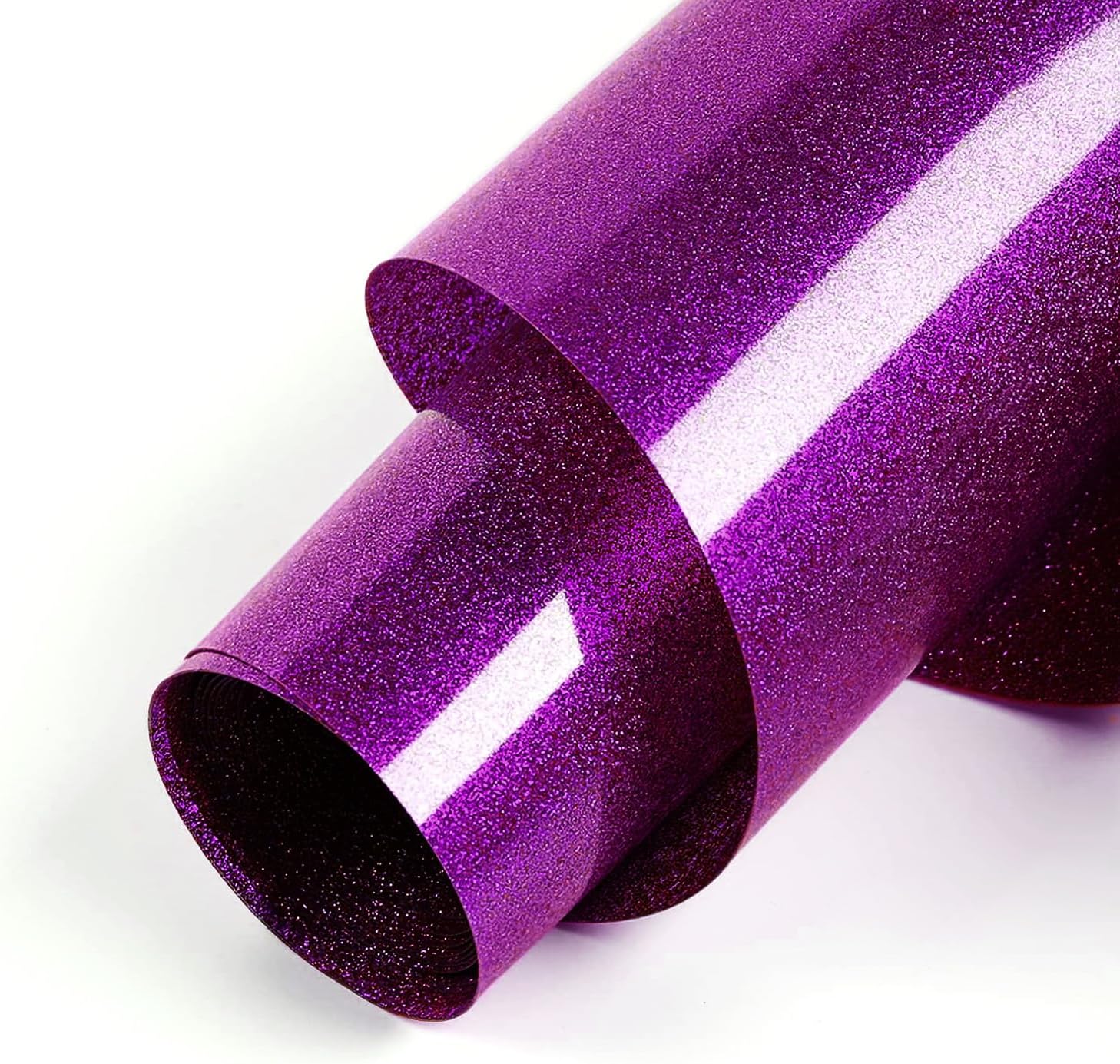 Amazon.com: HTVRONT Purple Glitter Heat Transfer Vinyl - 10"" x 5FT ...