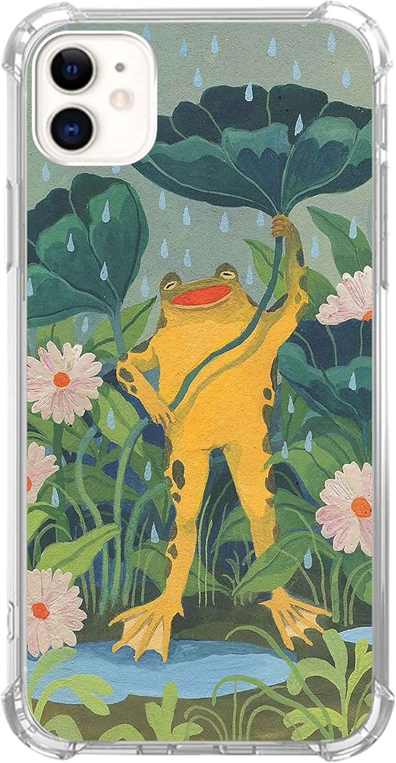 Amazon.com: CHAADS Frog in Rainy Day Case Compatible with iPhone 12 ...