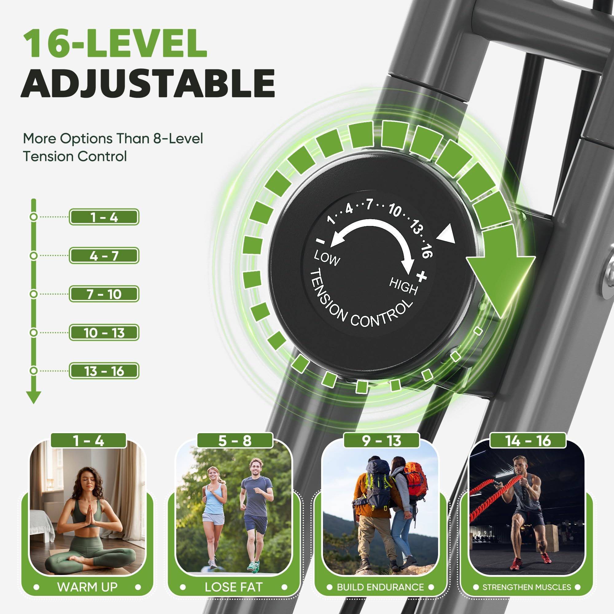 Snapklik.com : Goimu Exercise Bike, 5 In 1 Foldable Stationary Bike For ...