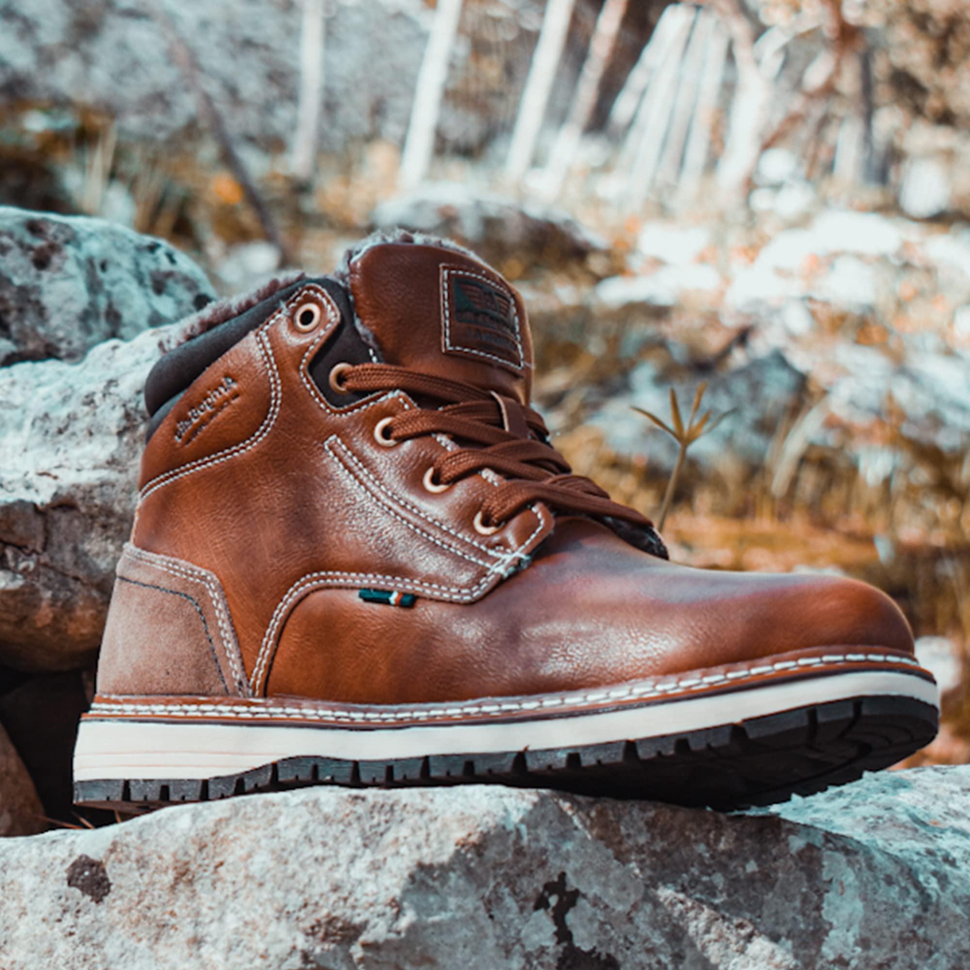 Size 42)) AX BOXING Mens Winter Boots Snow Boots Outdoor Warm Non Slip ...