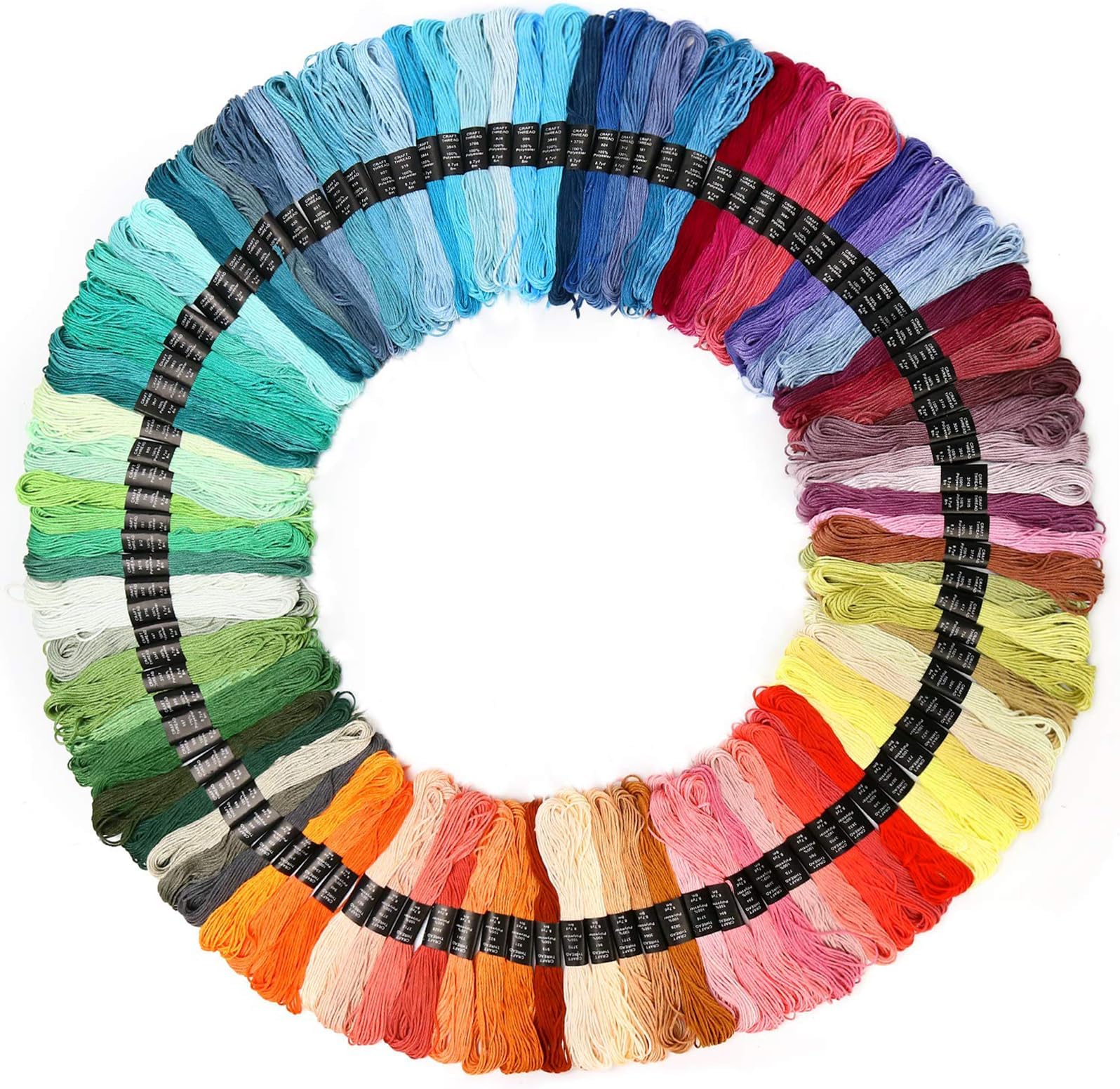 Amazon.com: 122 skeins Embroidery Floss - Embroidery Thread ...