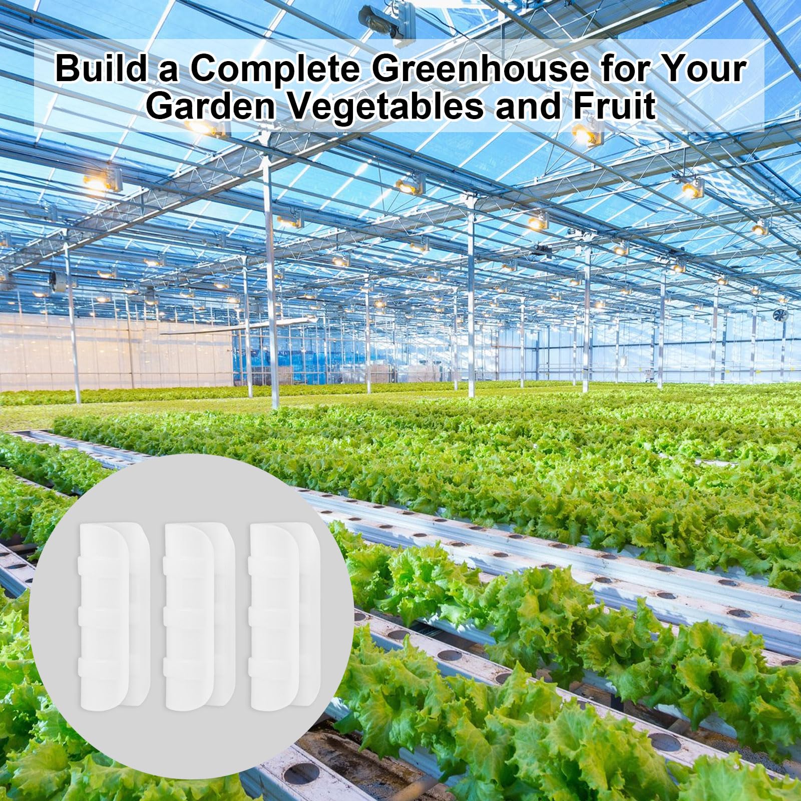 Snapklik.com : HDFCLUP 80PCS 1 Inch Greenhouse Clips White Greenhouse ...