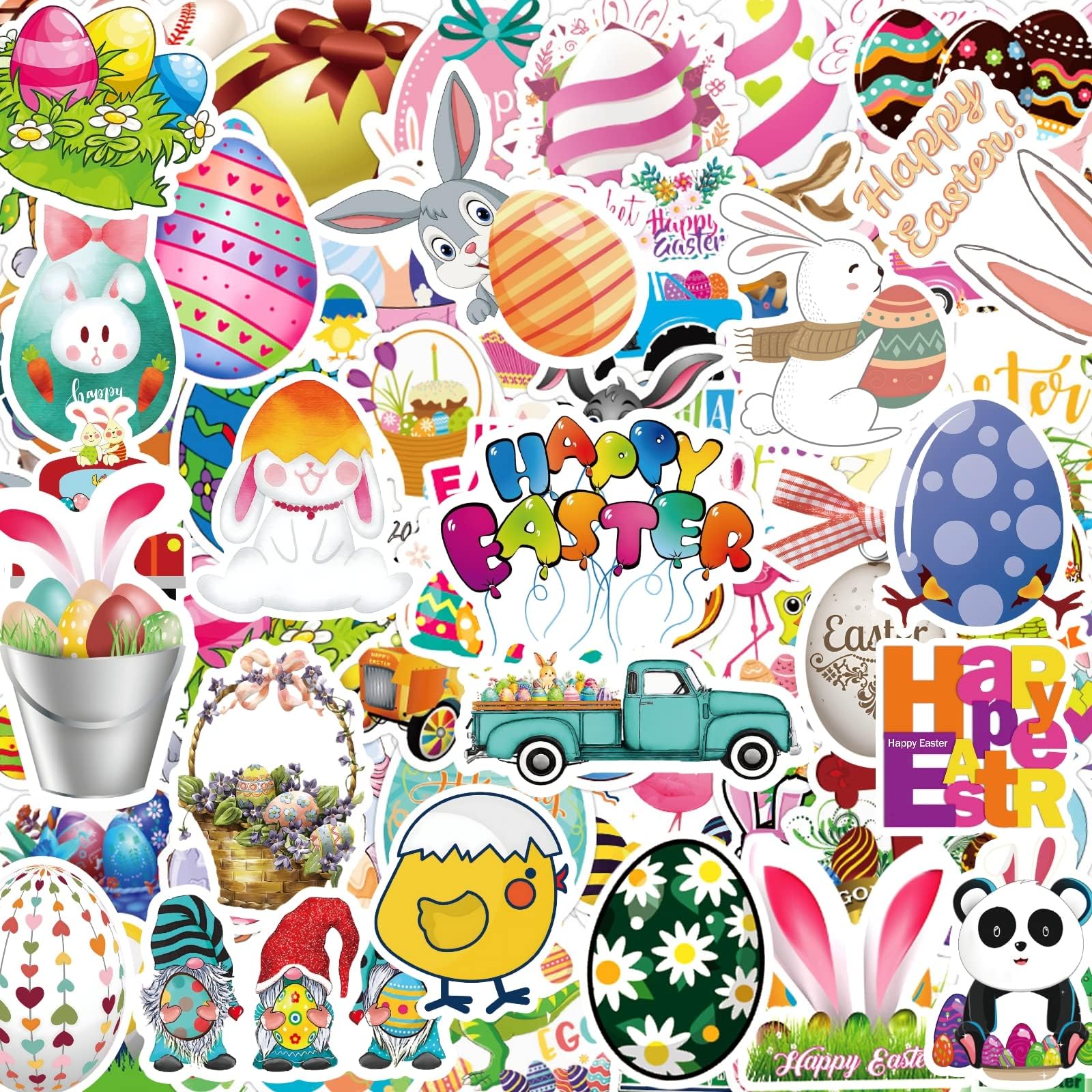 Amazon.com: 32 Sheets Easter Stickers for Kids, Cute Easter Egg Chicks ...