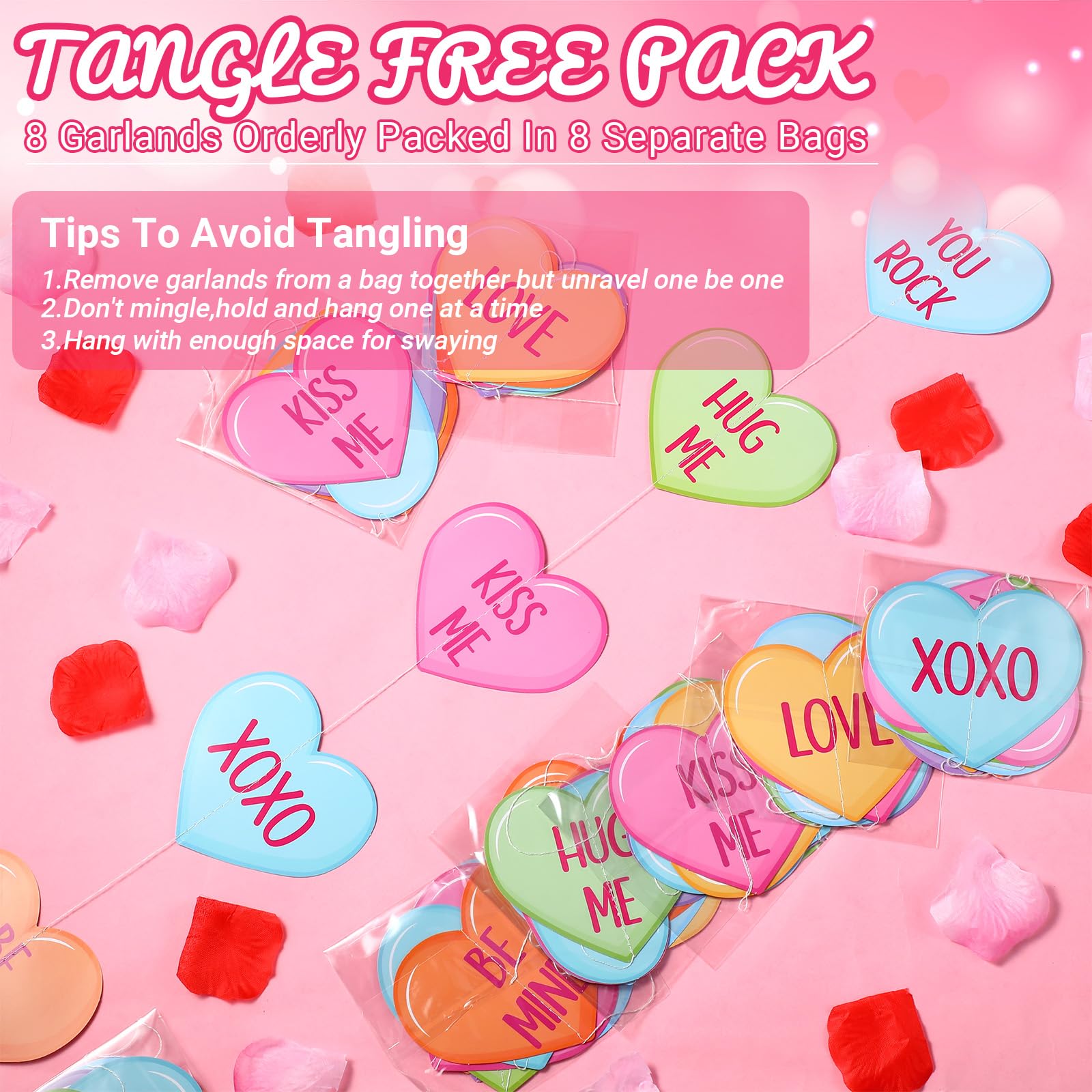 Snapklik.com : 8 Pcs Valentines Day Candy Heart Decorations Valentine ...