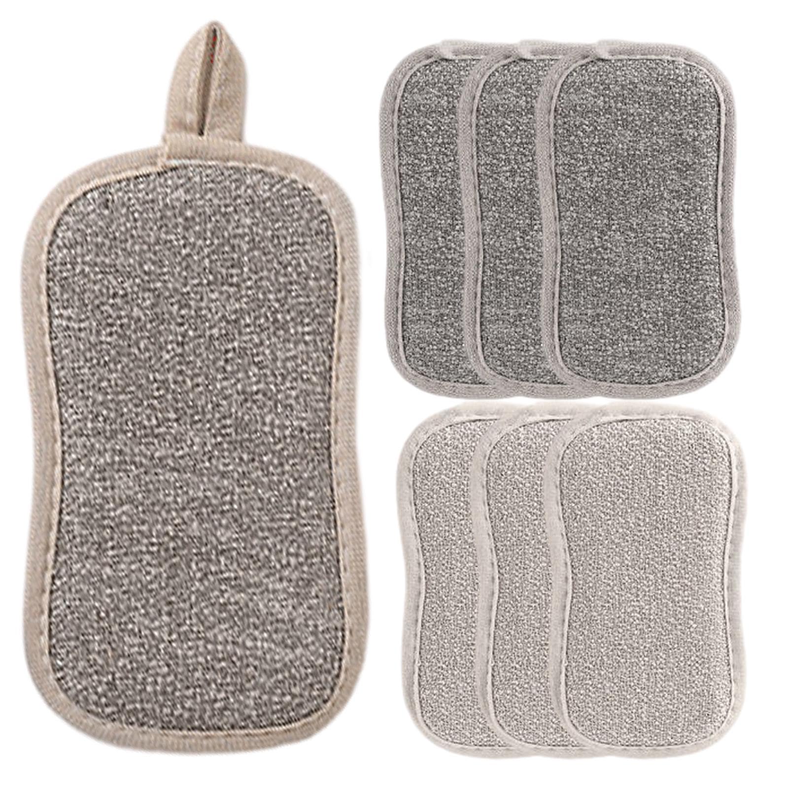 6 Pcs Reusable Washing Up Sponge, Dual-Sided Cleaning Sponges ...