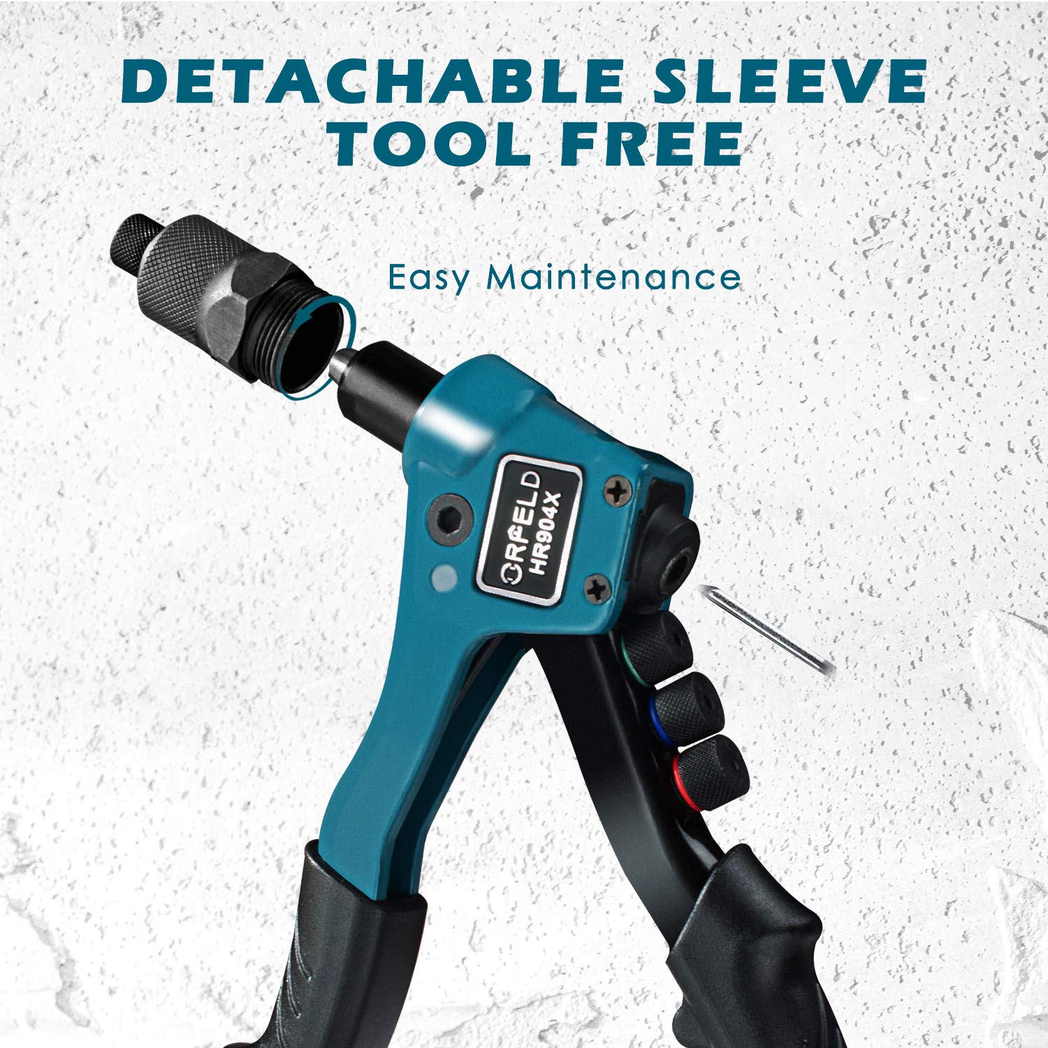 ORFELD Pop Rivet Gun, One-hand Rivet Gun With 4 Tool-free ...