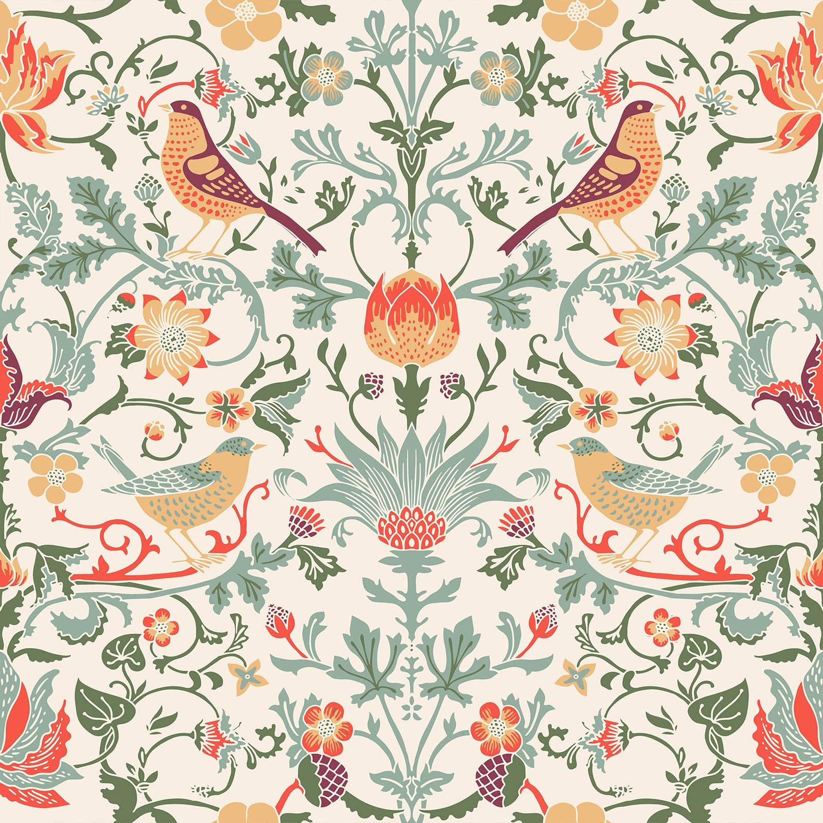 Graham & Brown William Morris at Home Strawberry Thief Sage & Pink ...
