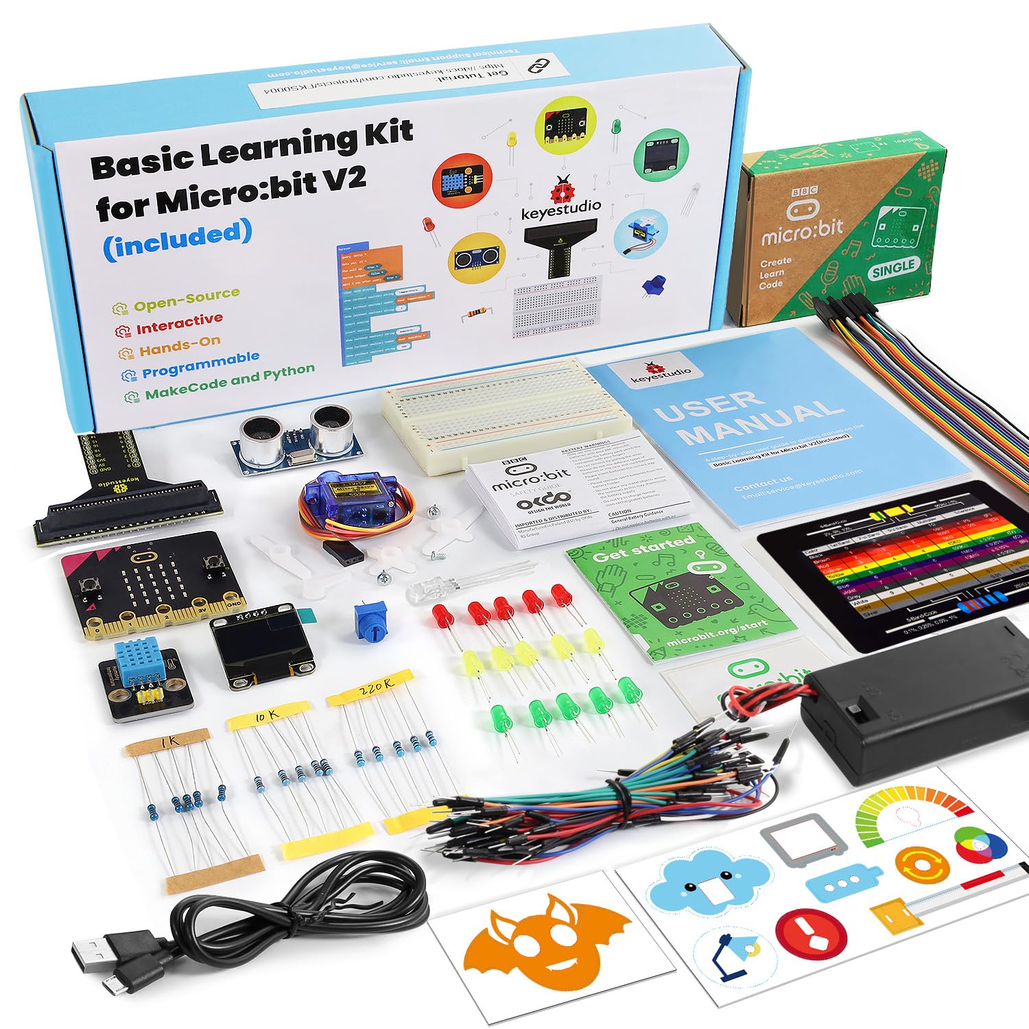 Snapklik.com : KEYESTUDIO Micro:bit Basic Starter Kit For Teens ...