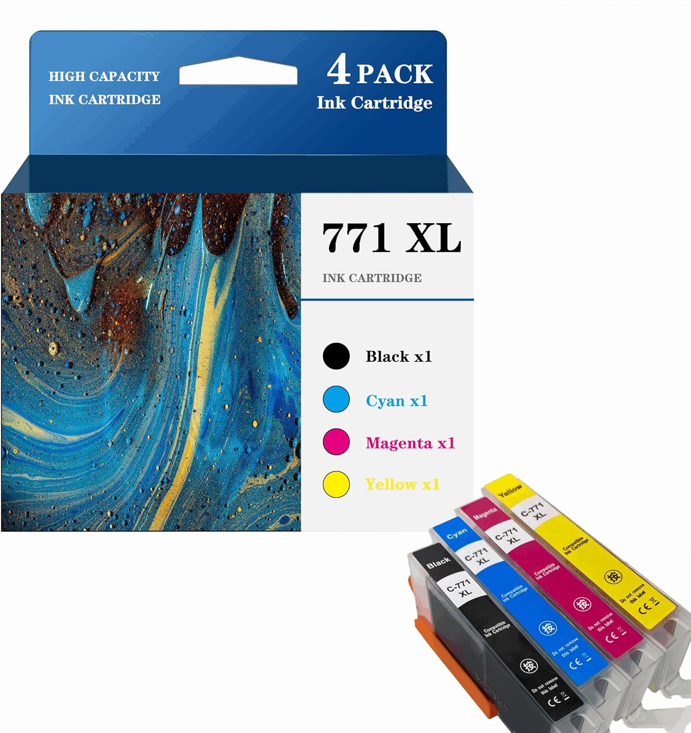 Amazon.com: 771 XL Black Ink Cartridge Ink Cartridge Replacement ...