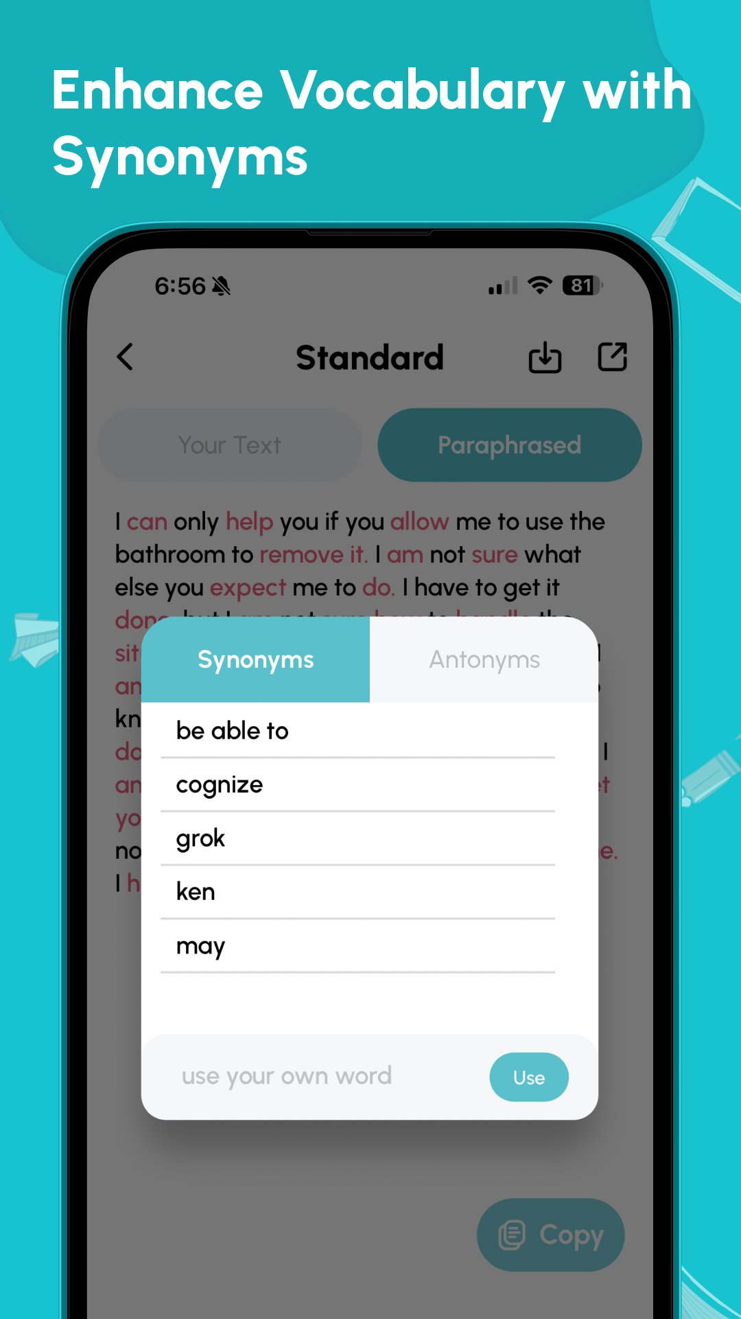 Paraphrase App - Reword App - App on Amazon Appstore
