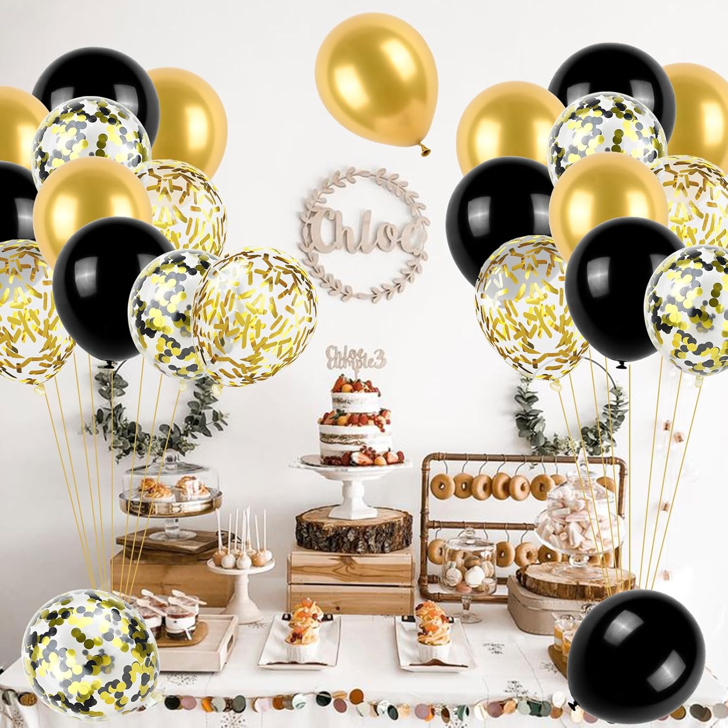 Globos de color rosa y azul, 30 globos de cumpleaños rosa y azul para ...